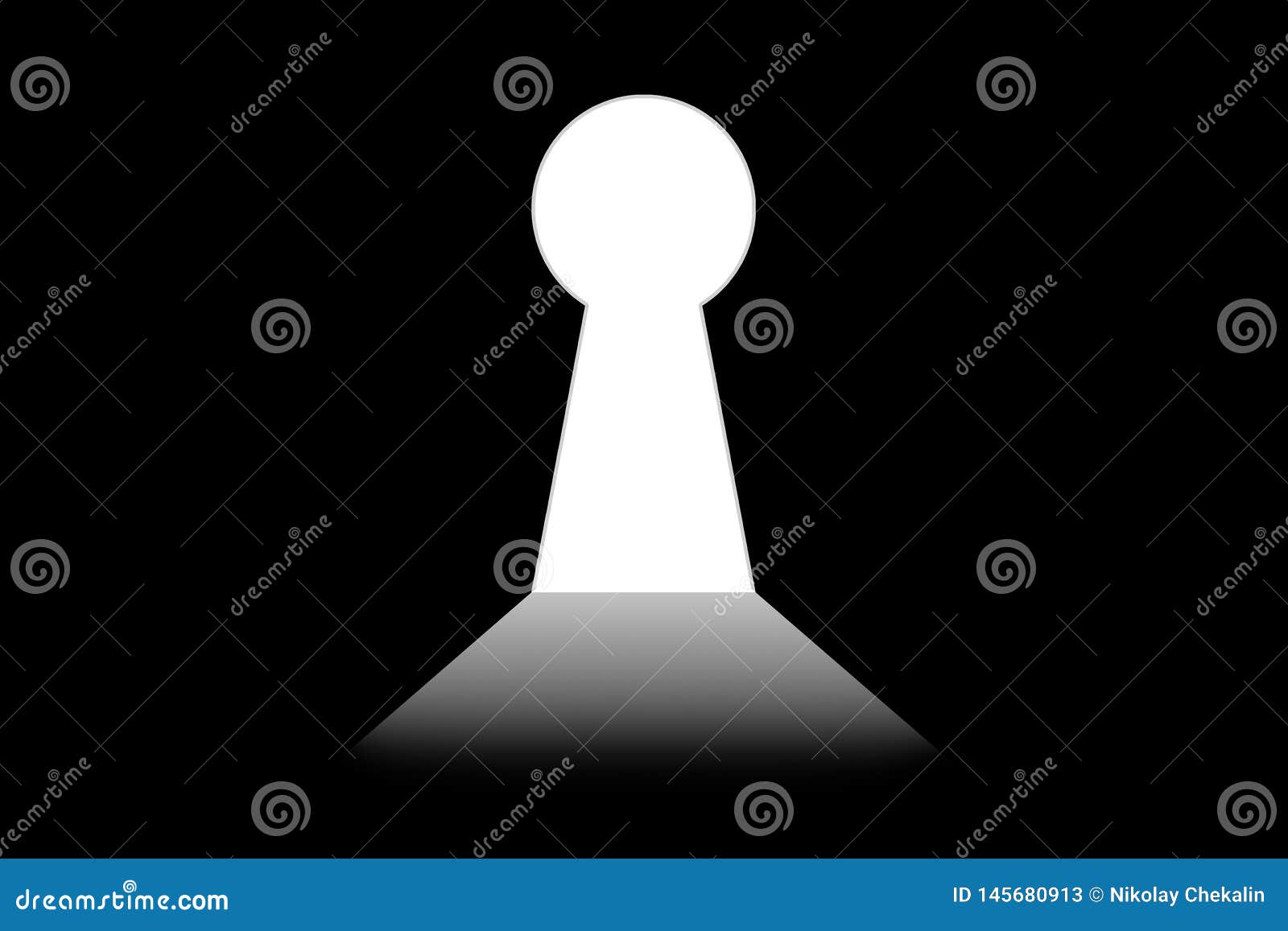 Illustration Of A Keyhole On A Black Background Stock Illustration ...
