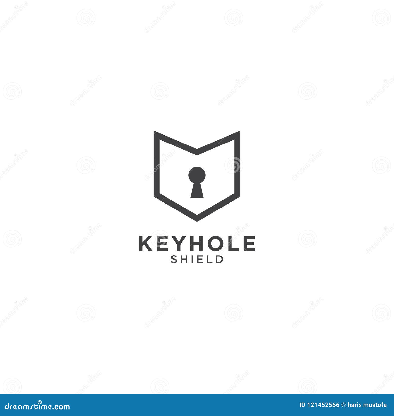 Keyhole and Shield Graphic Design Template Stock Vector - Illustration ...