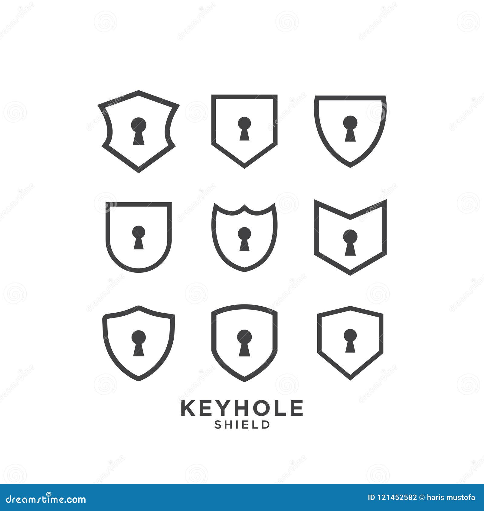 Keyhole and Shield Graphic Design Template Stock Vector - Illustration ...