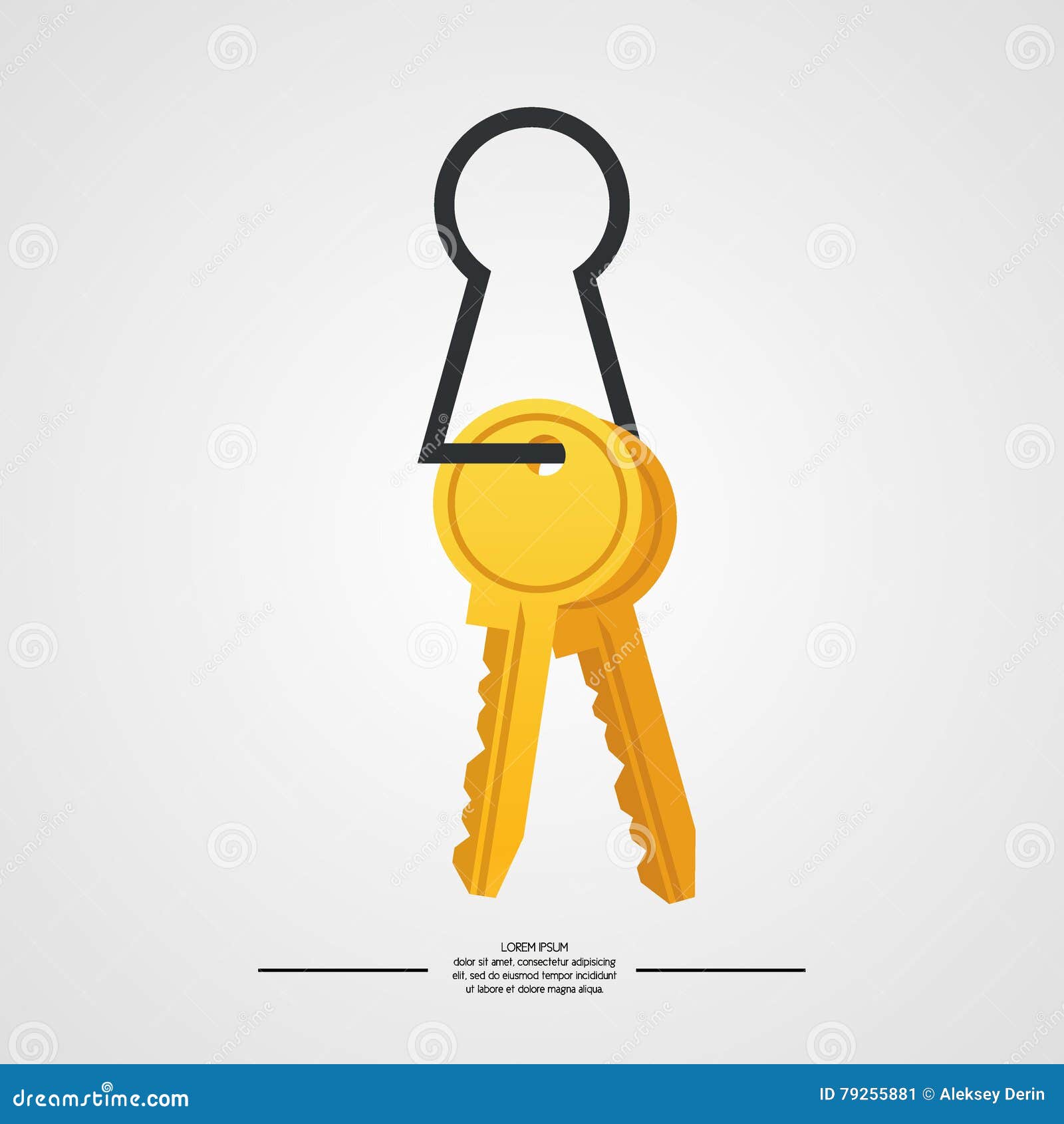Illustration of Keys on White Background. Stock Vector - Illustration ...