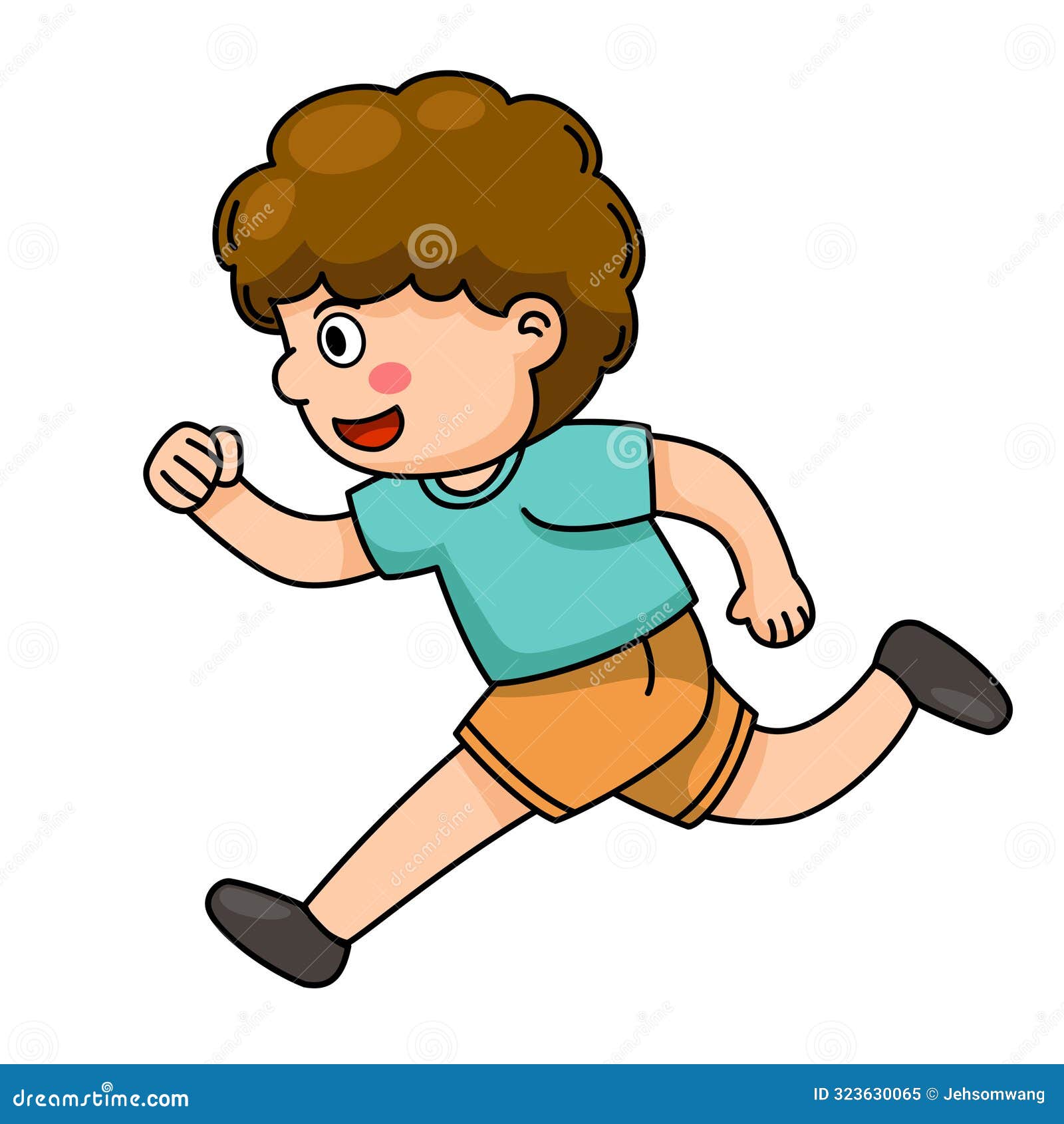 Illustration Kid Boy Running Outline White on Background Stock ... Illustration Kid Boy Running Outline White on Background Stock ...
