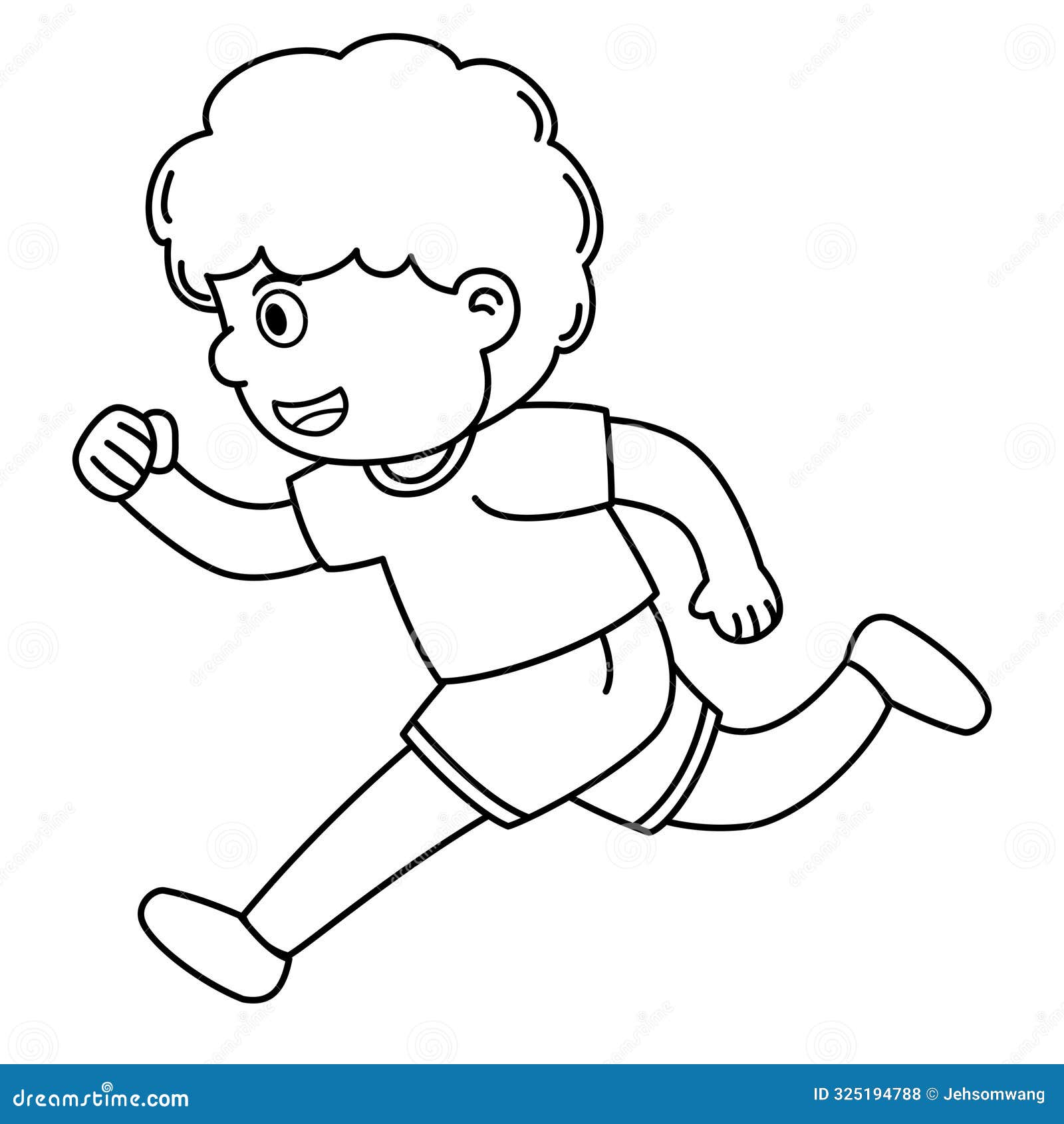 Illustration Kid Boy Running Outline White on Background Stock Vector ... Illustration Kid Boy Running Outline White on Background Stock Vector ...