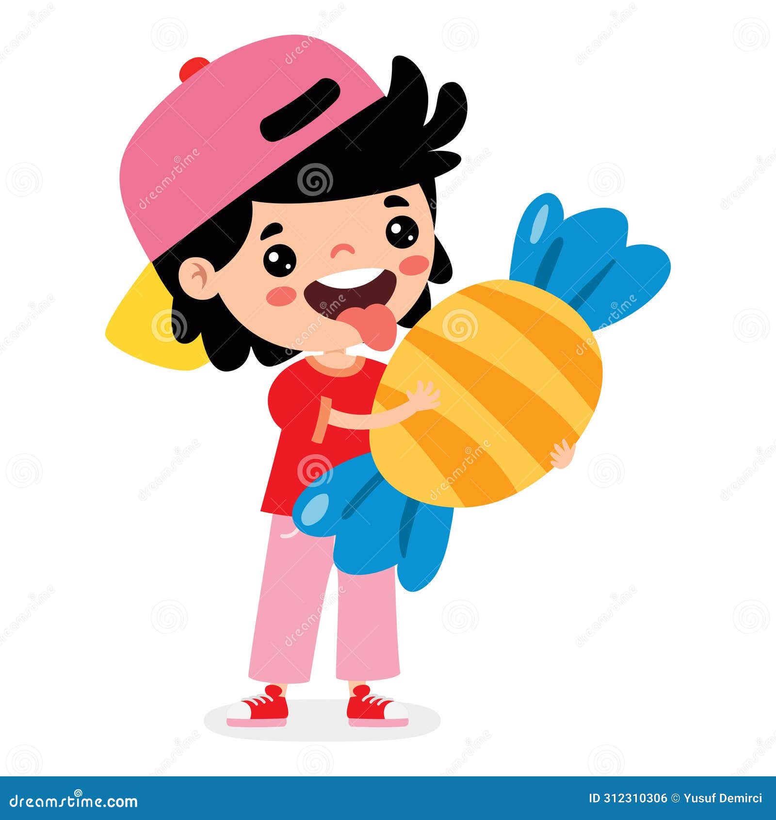 Illustration of Kid with Candy Stock Illustration - Illustration of ...