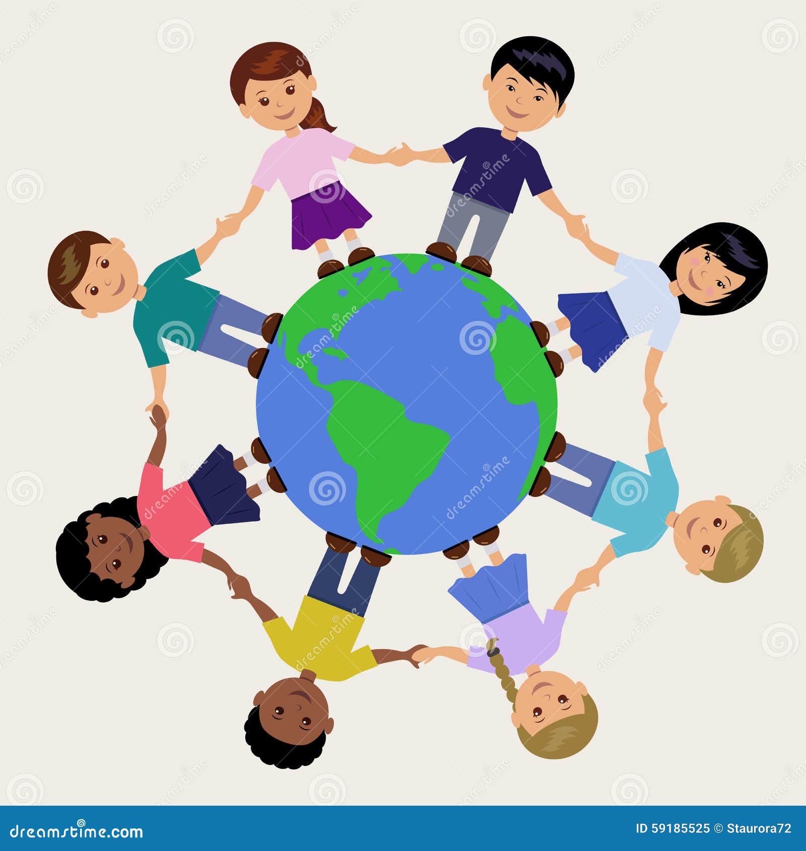 Illustration Of Kids Around The Earth Stock Vector - Illustration of ...