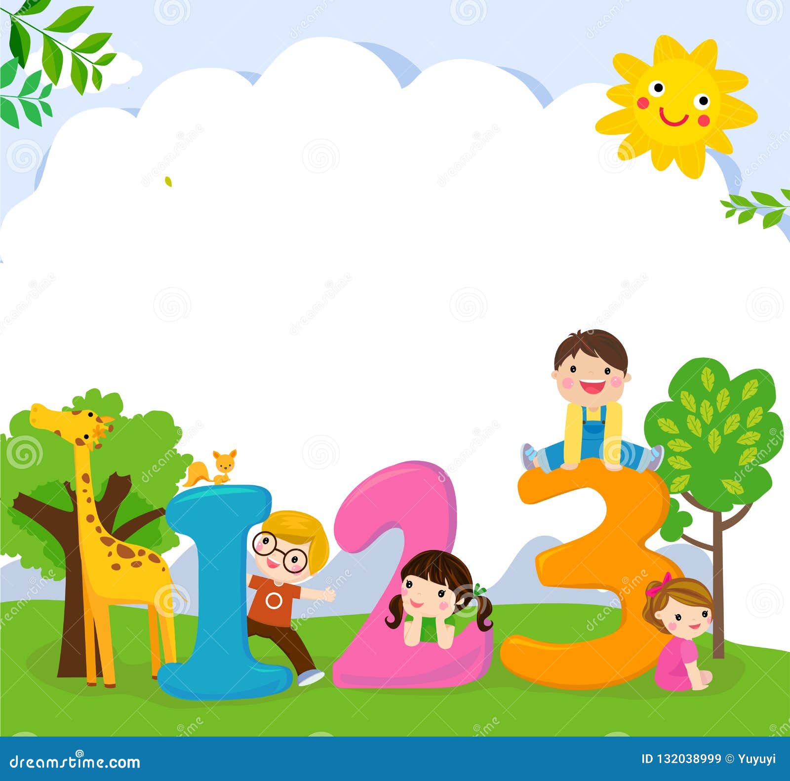 Kids and math stock vector. Illustration of isolated - 132038999