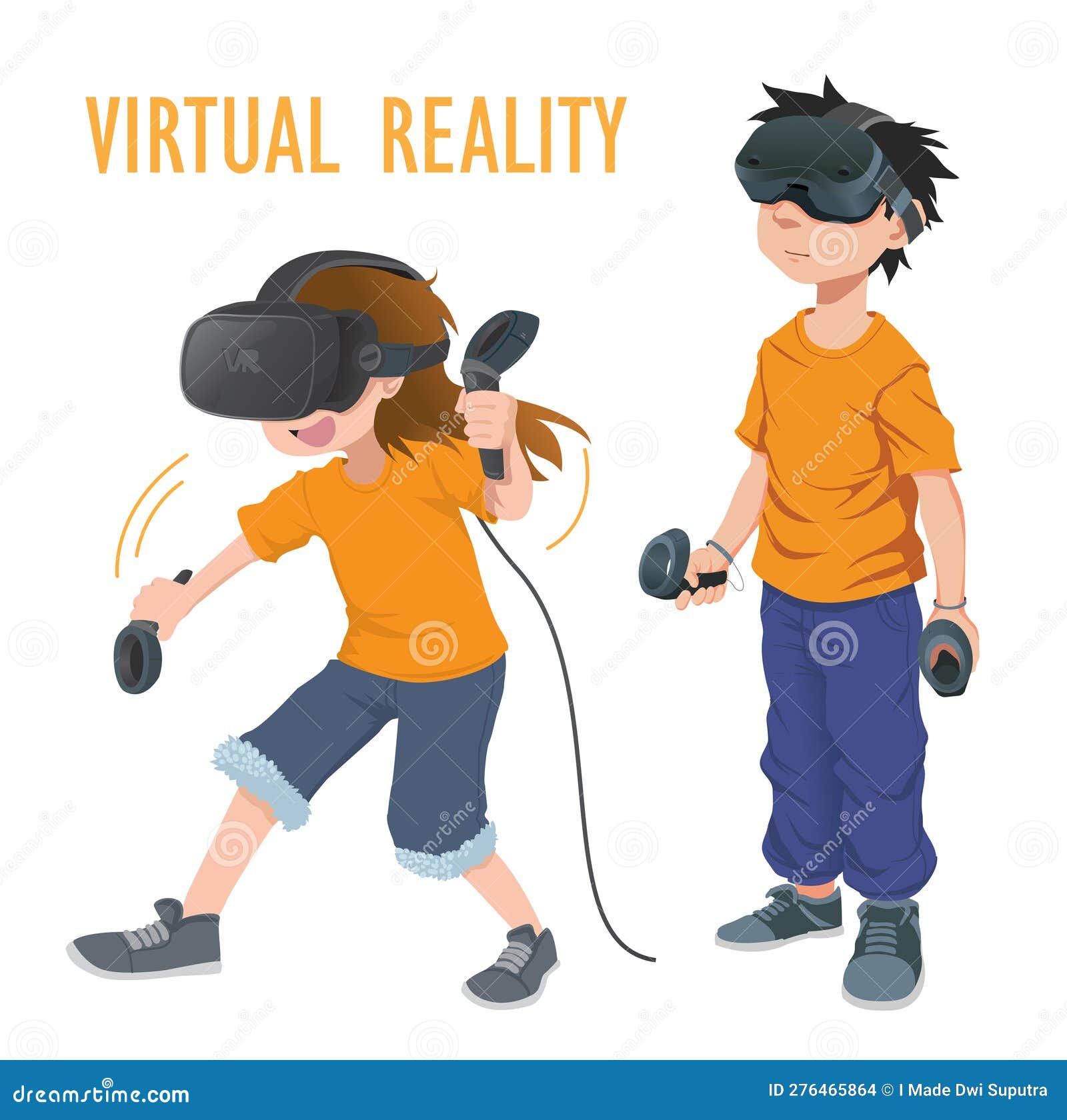 Illustration of Virtual Reality Gaming Stock Illustration ...