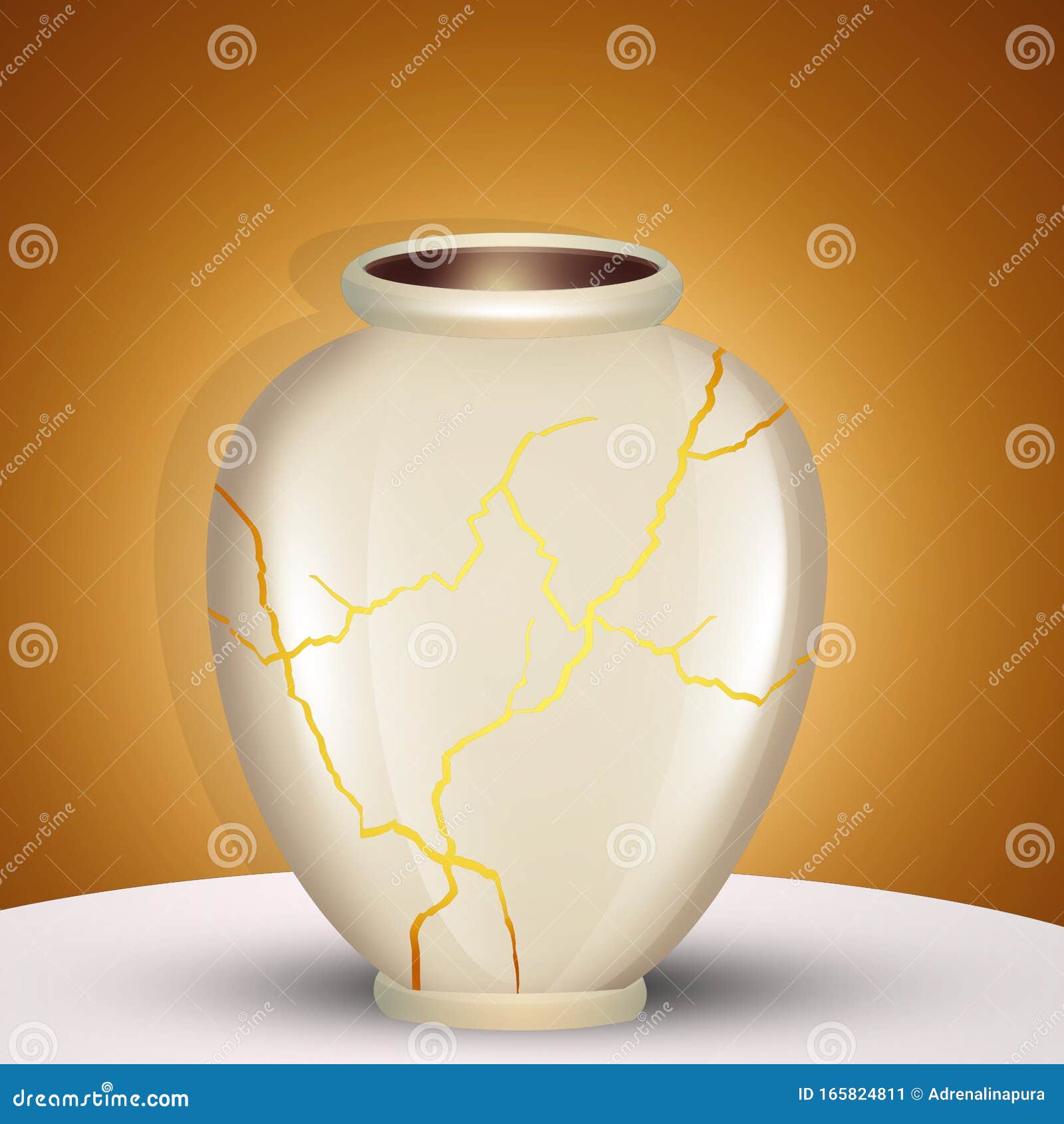Illustration of kintsugi stock illustration. Illustration of legend ...