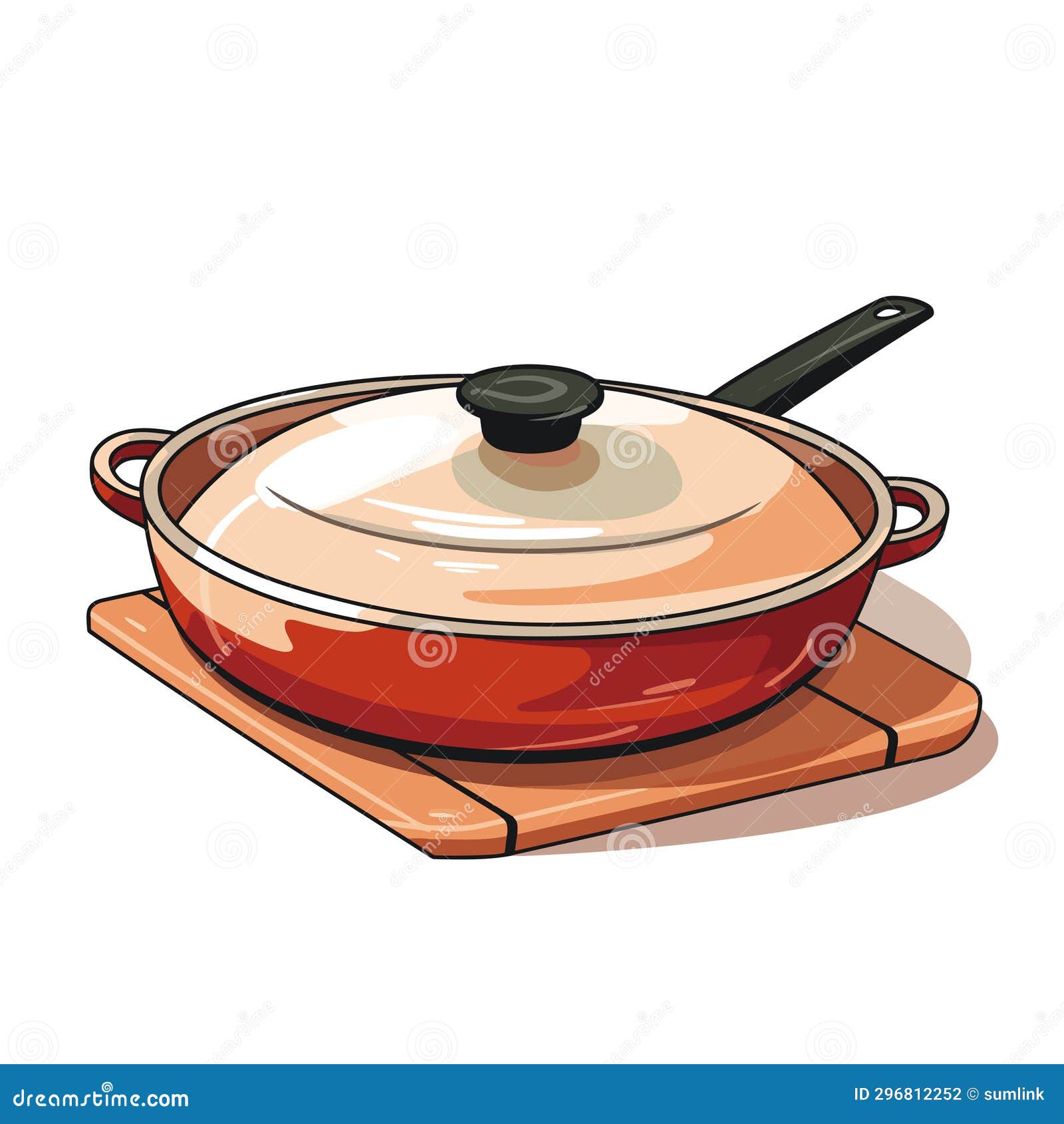 Kitchen cooking pot stock illustration. Illustration of table - 296812252