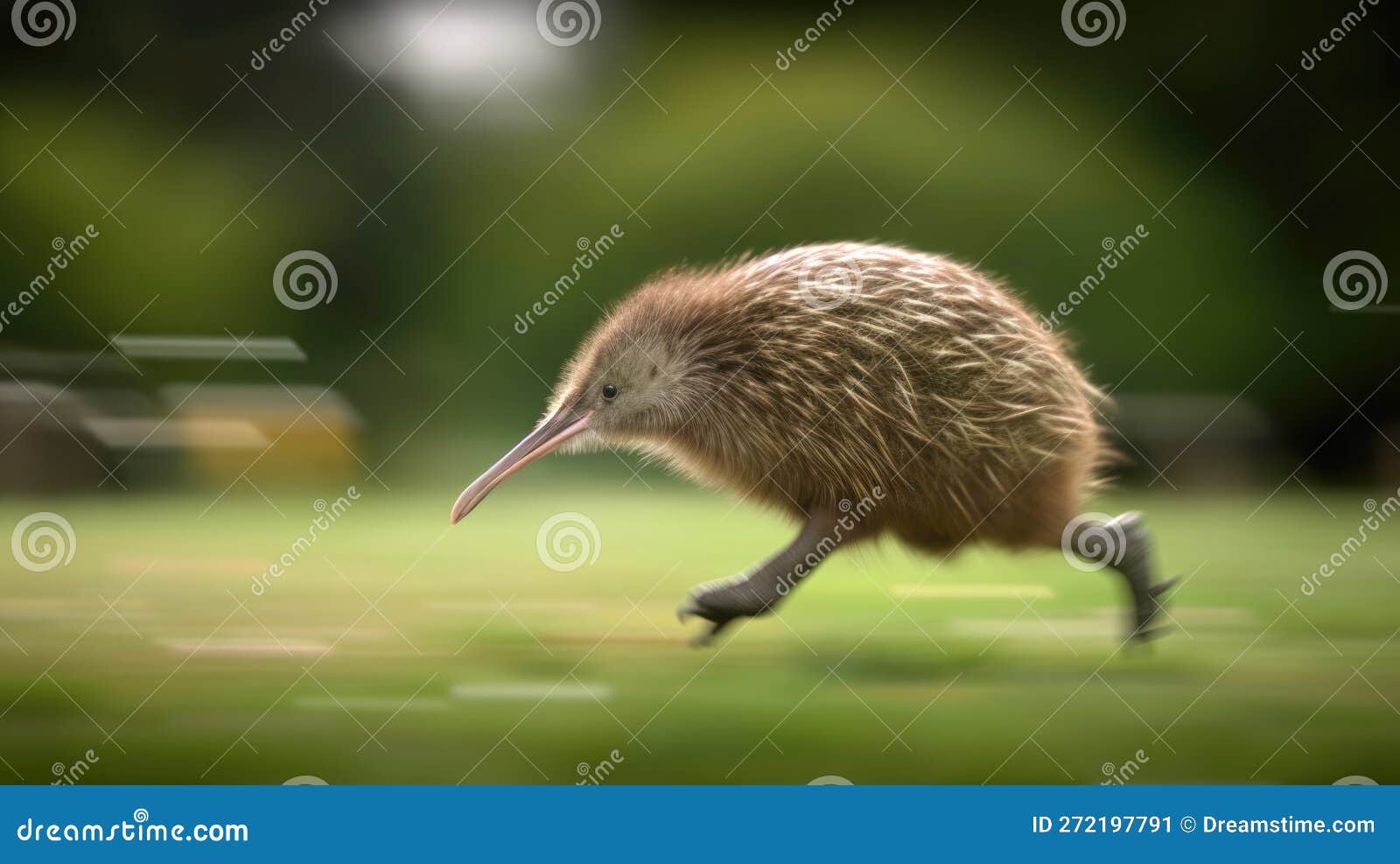A Kiwi on a Sprint stock illustration. Illustration of blur - 272197791