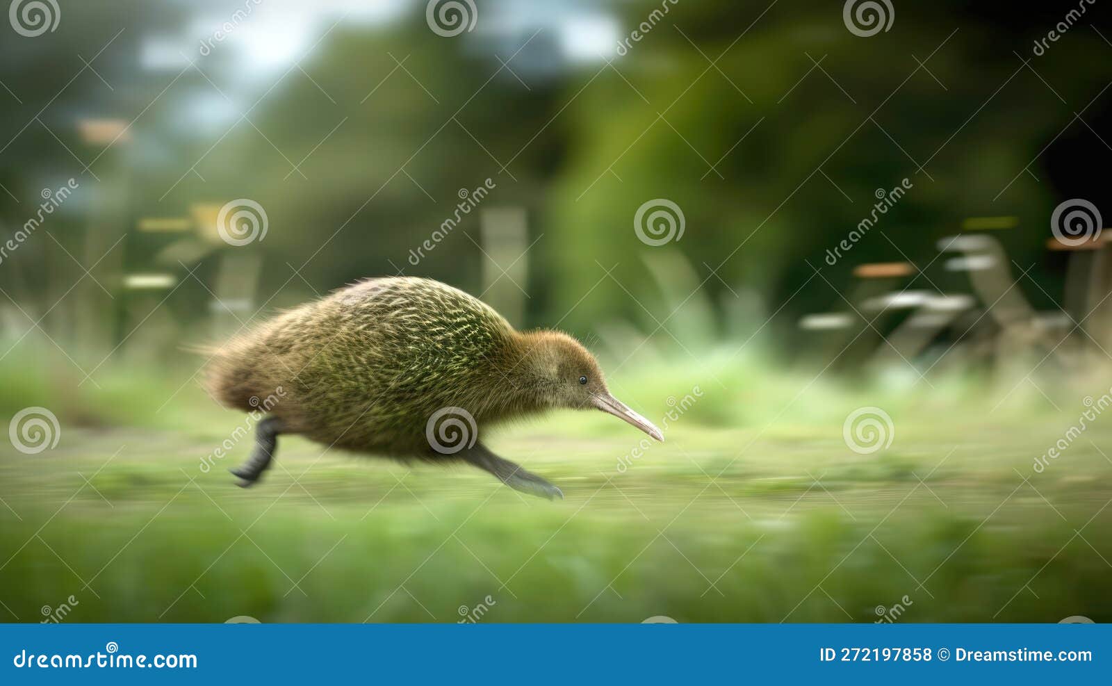A Kiwi on a Sprint stock illustration. Illustration of wildlife - 272197858