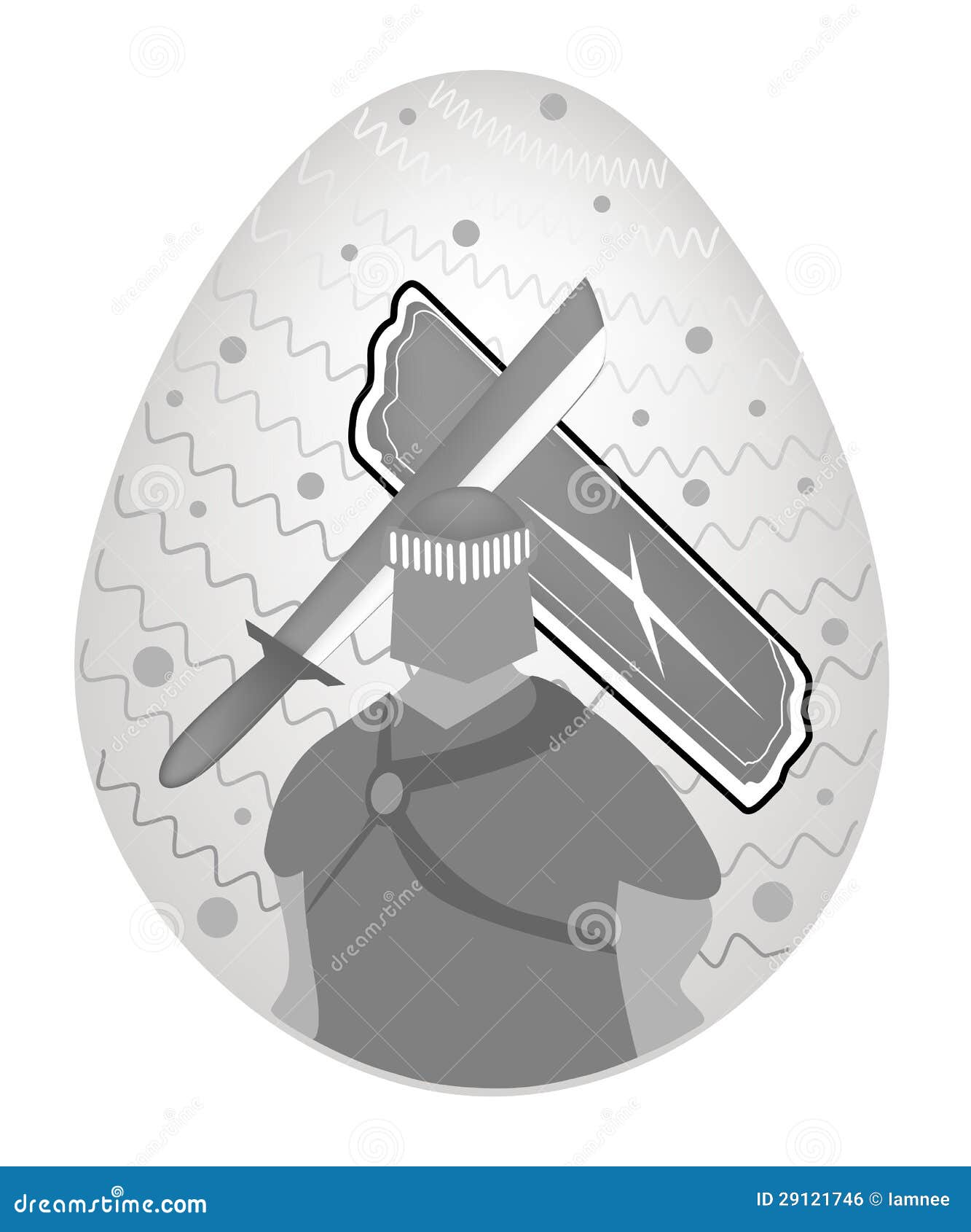 Illustration of Knight and Armor Painted on Easter Stock Photo - Image ...