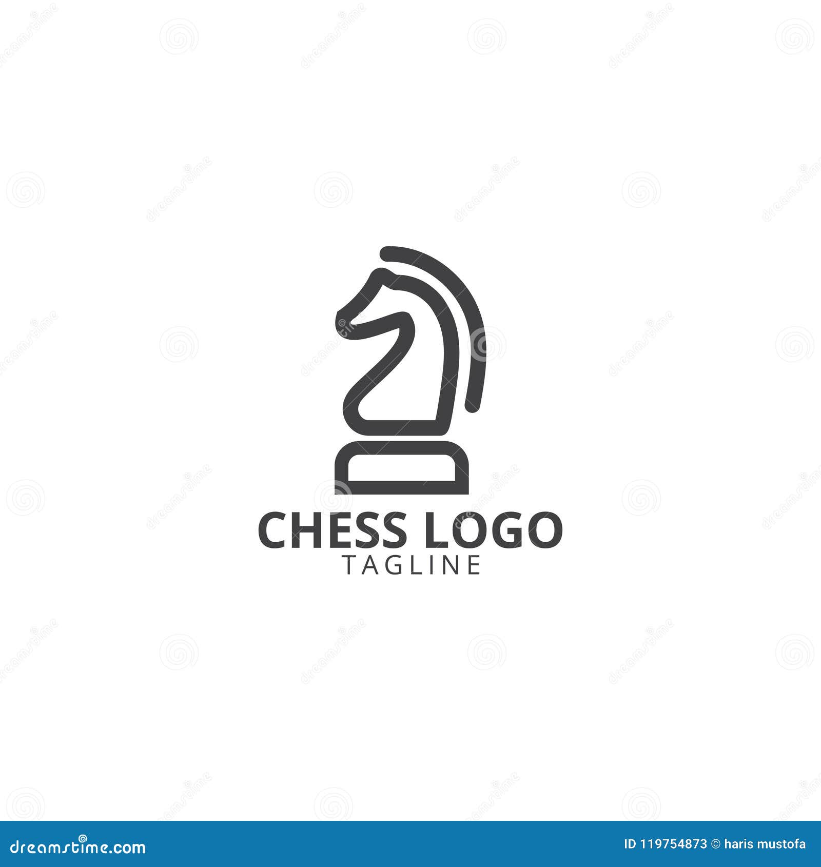 Knight Chess Logo Design Template Stock Vector - Illustration of design ...