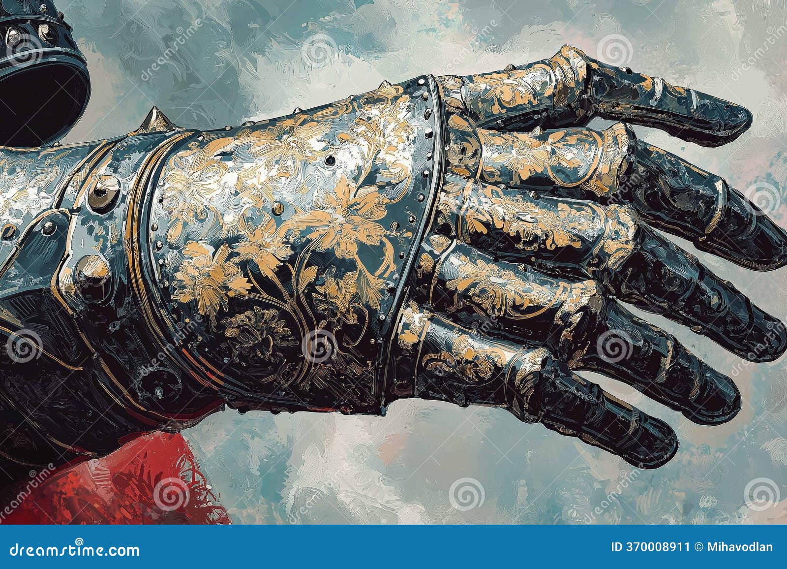 Warrior With Gauntlet Design Vector Illustration | CartoonDealer.com ...