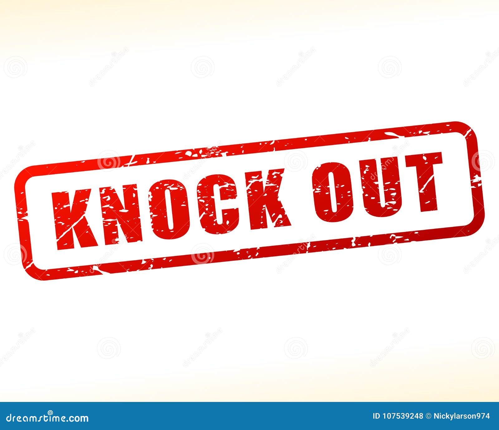 Knock out red text stamp stock vector. Illustration of design - 107539248
