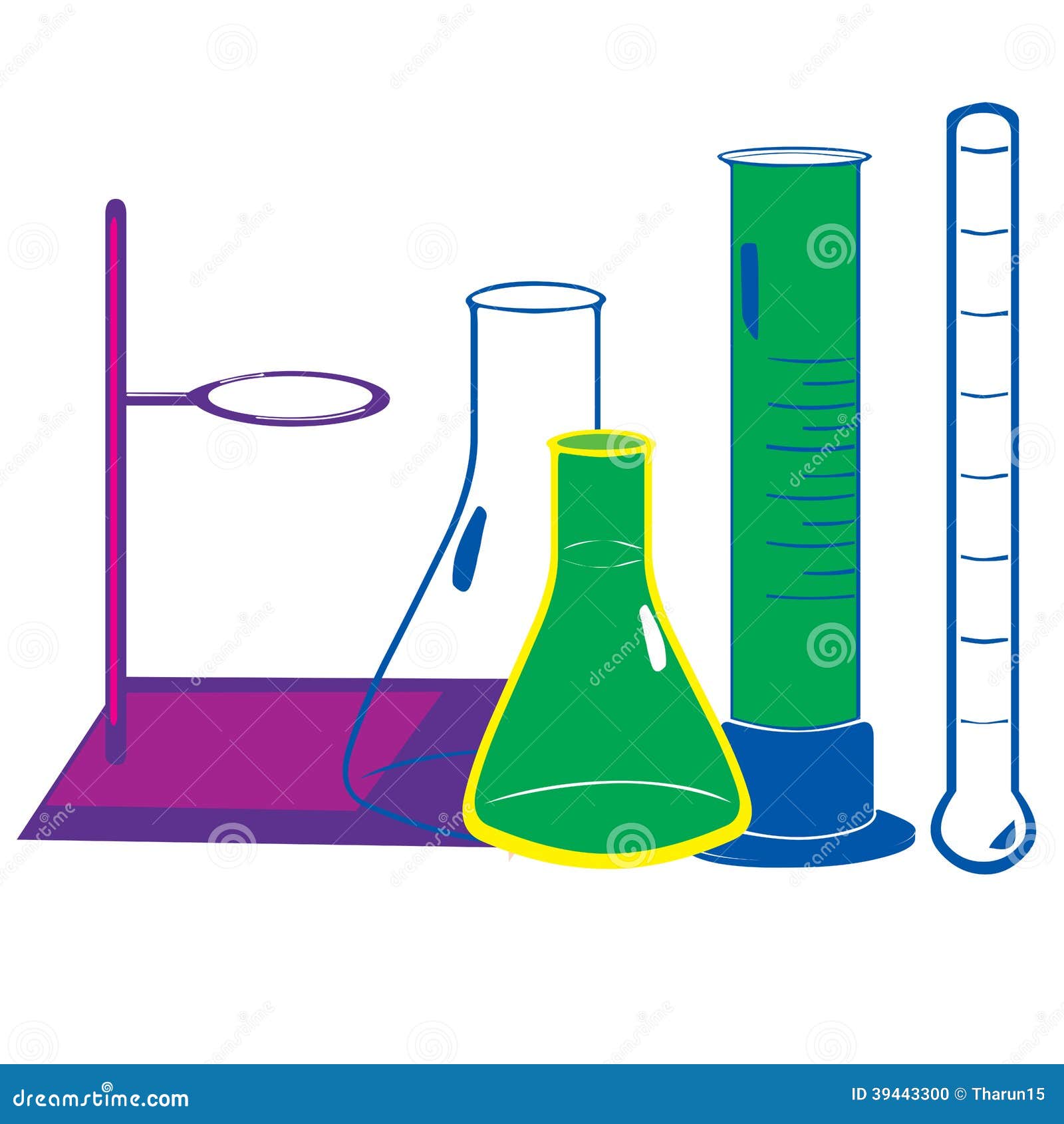 Illustration of Laboratory Equipment Stock Illustration - Illustration ...