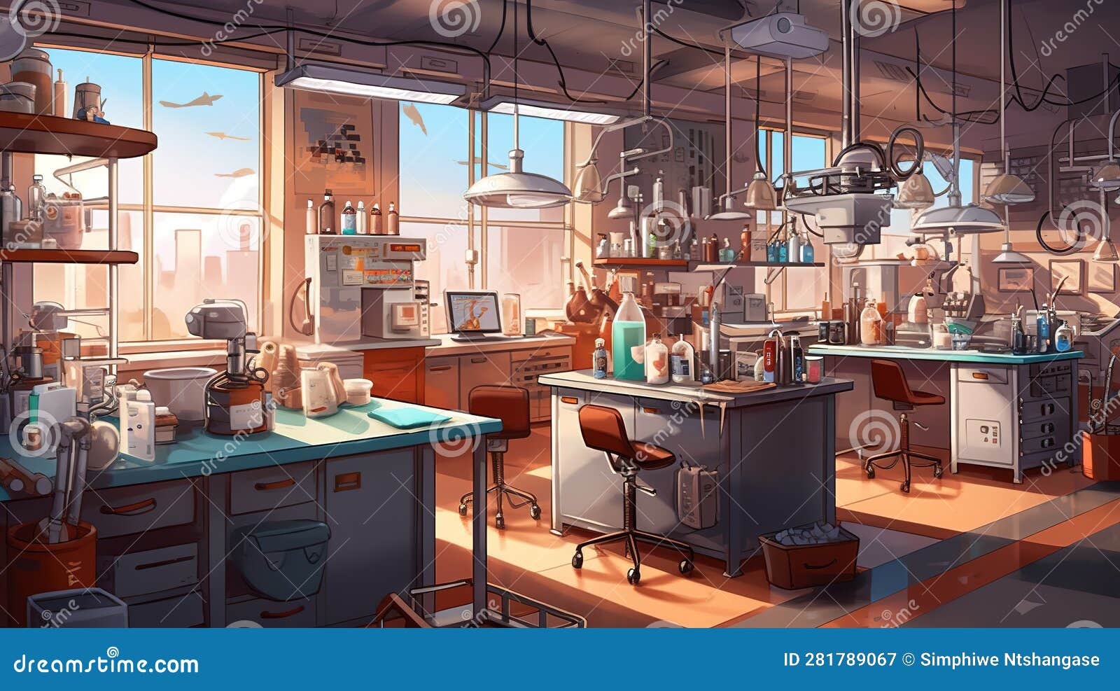 Illustration of a Laboratory Stock Illustration - Illustration of ...