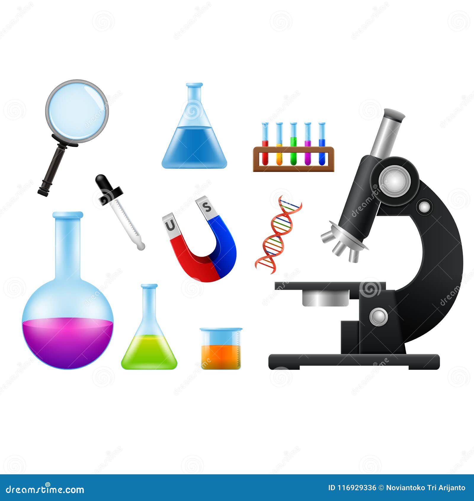 Laboratory Tools and Equipment Stock Vector - Illustration of test ...