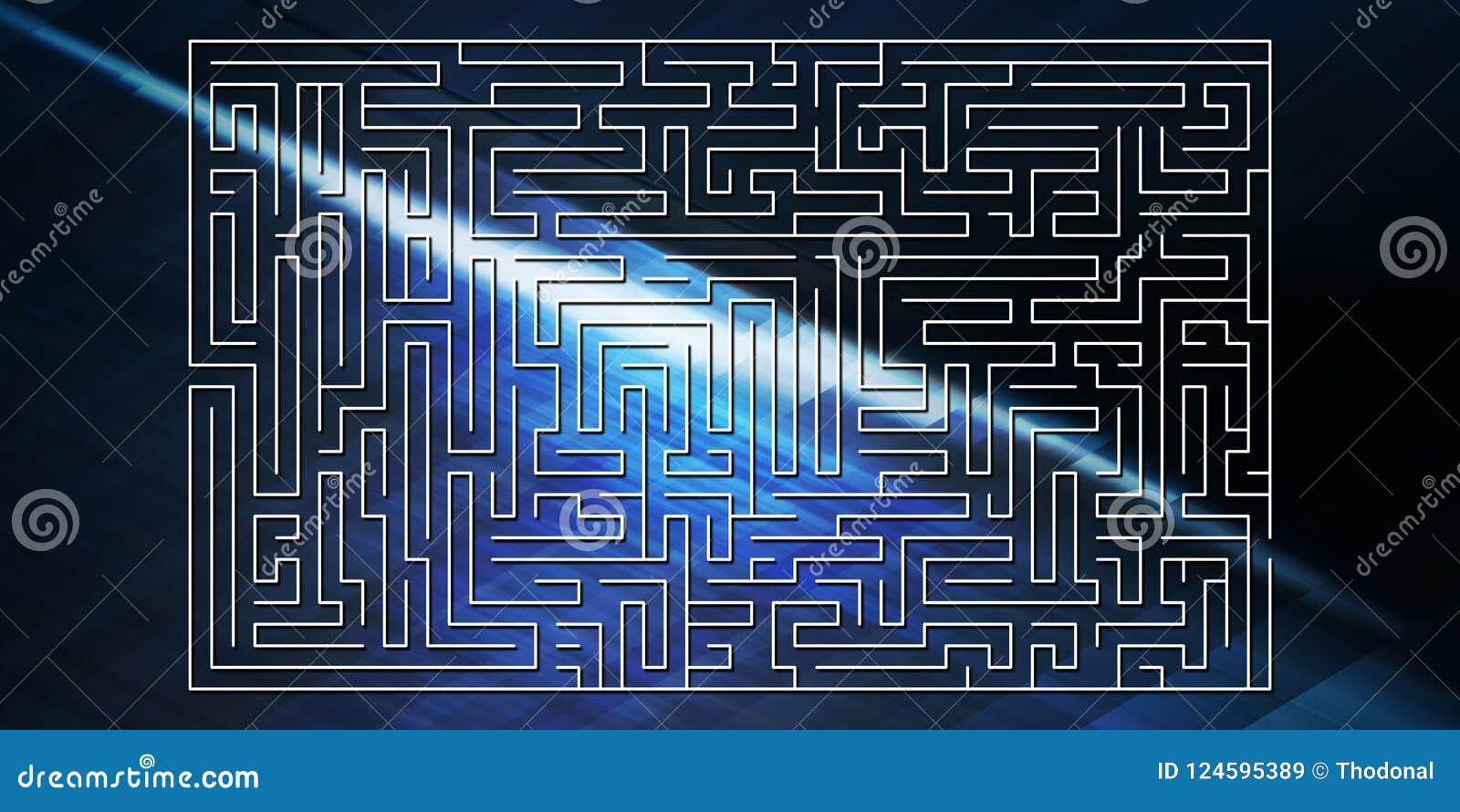 Concept of labyrinth stock illustration. Illustration of logic - 124595389