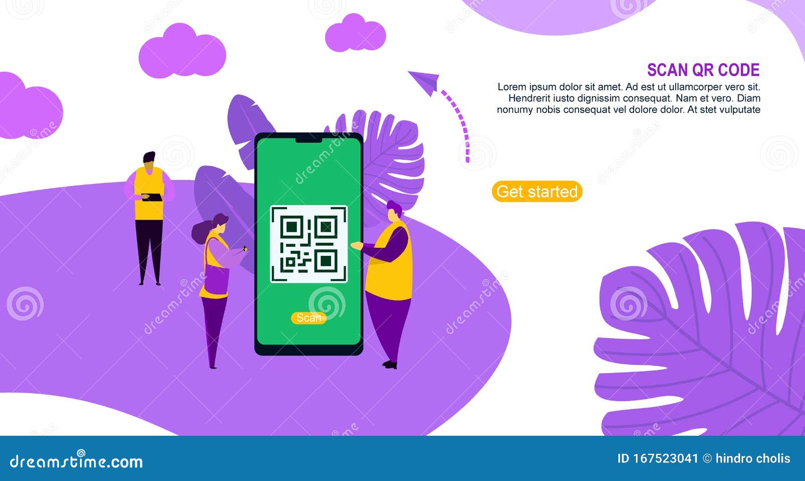 Illustration of Landing Page Qr Search Code Editorial Photo ...