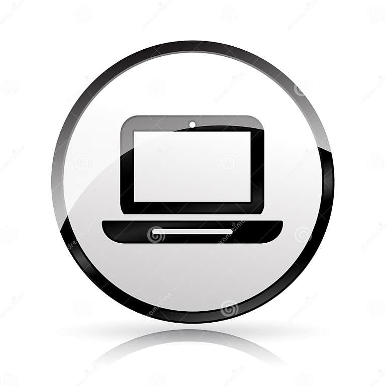 Laptop Icon on White Background Stock Vector - Illustration of business ...