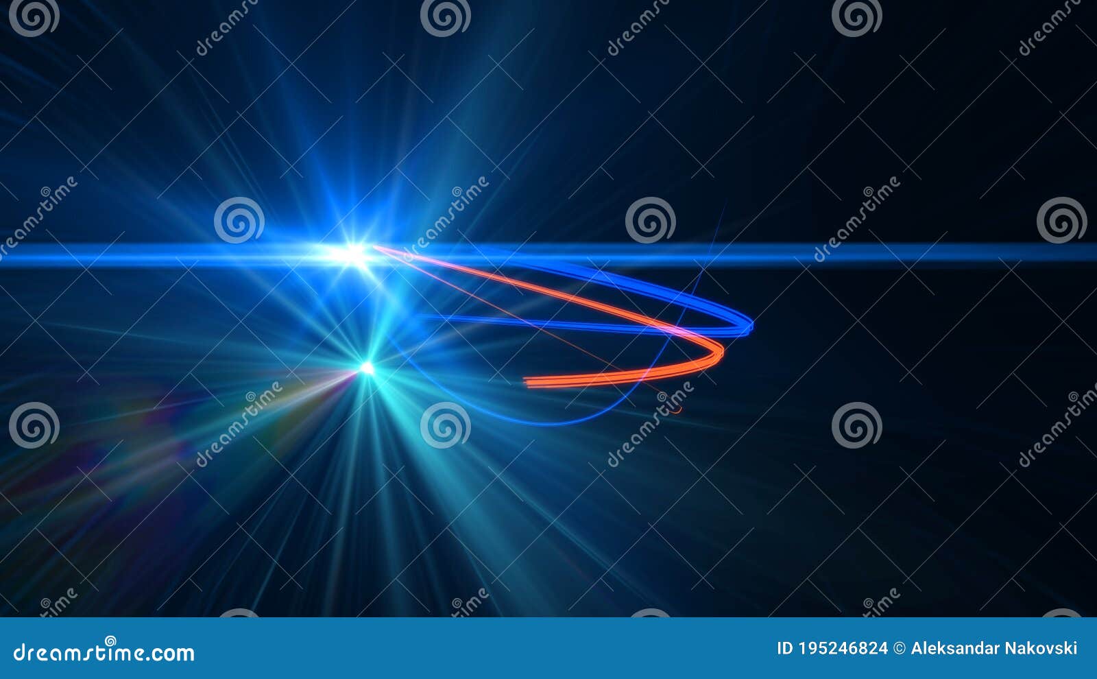 Illustration of Laser Line Light Ray Space Stock Illustration ...