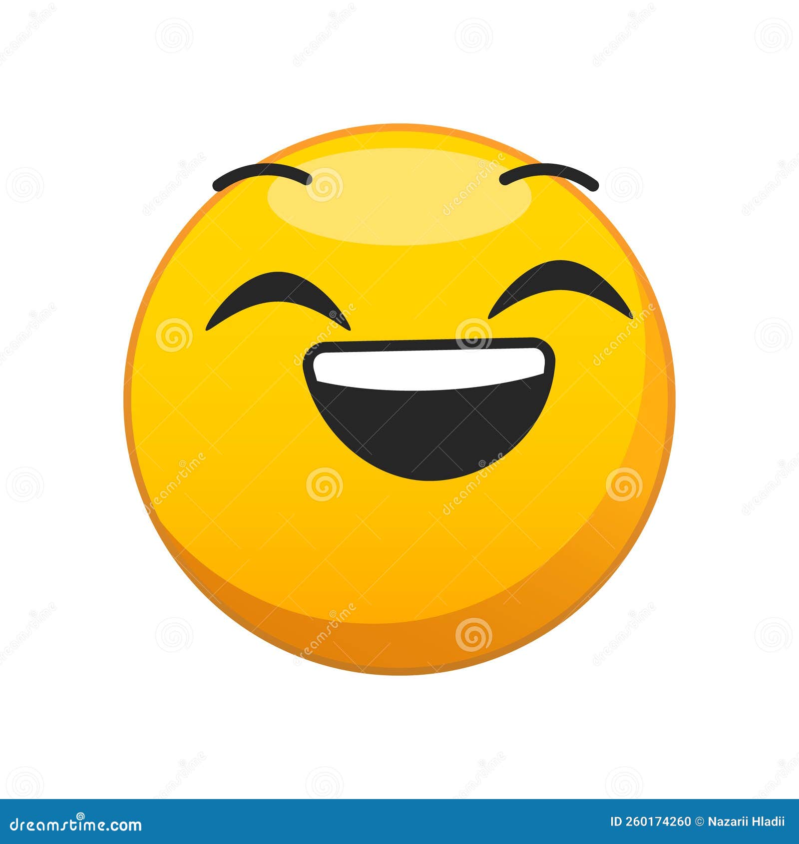 Illustration of Laugh Face. Emoji for a Chat Stock Vector ...