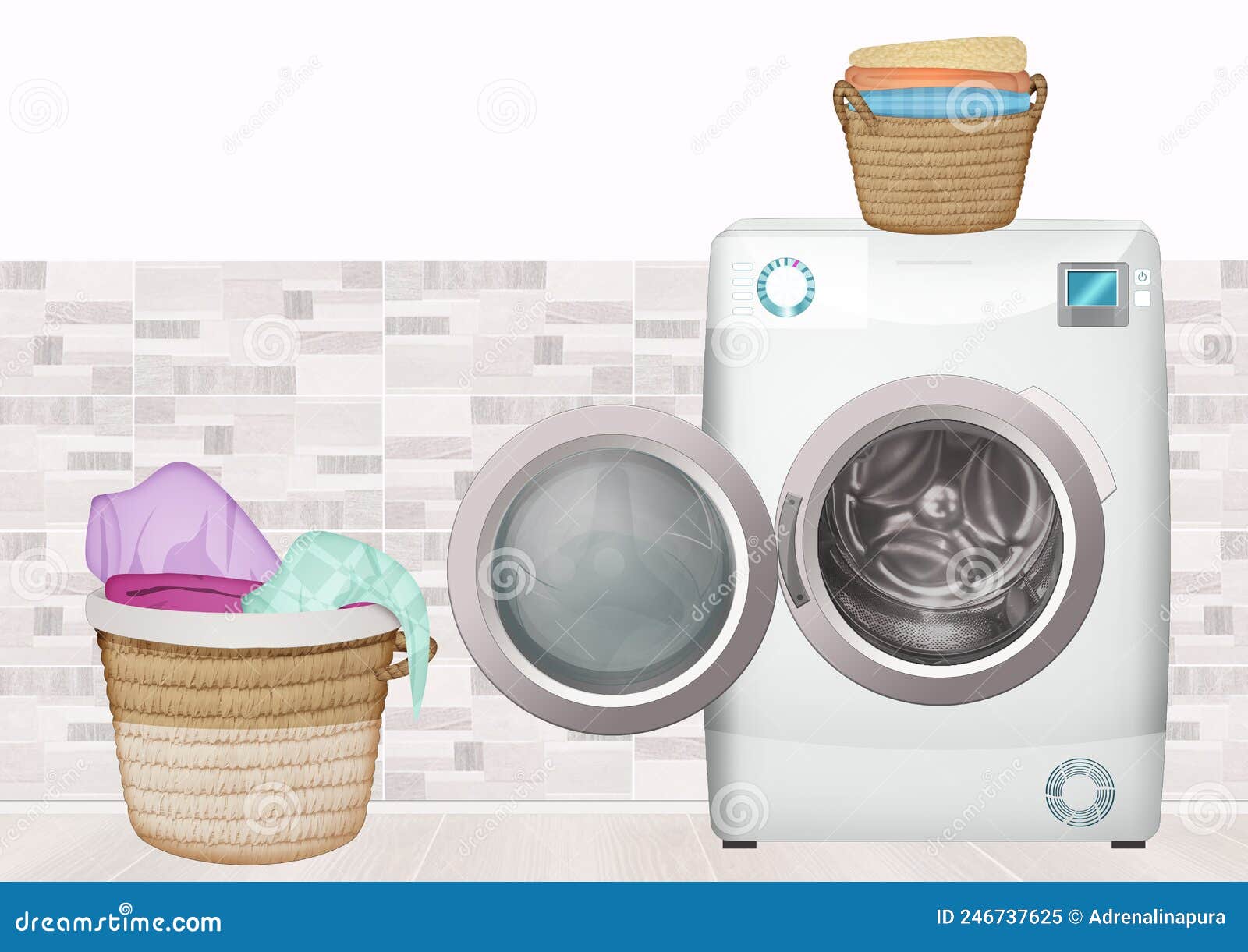 Illustration of Laundry Seervice Home Stock Illustration - Illustration of fabric, seervice ...