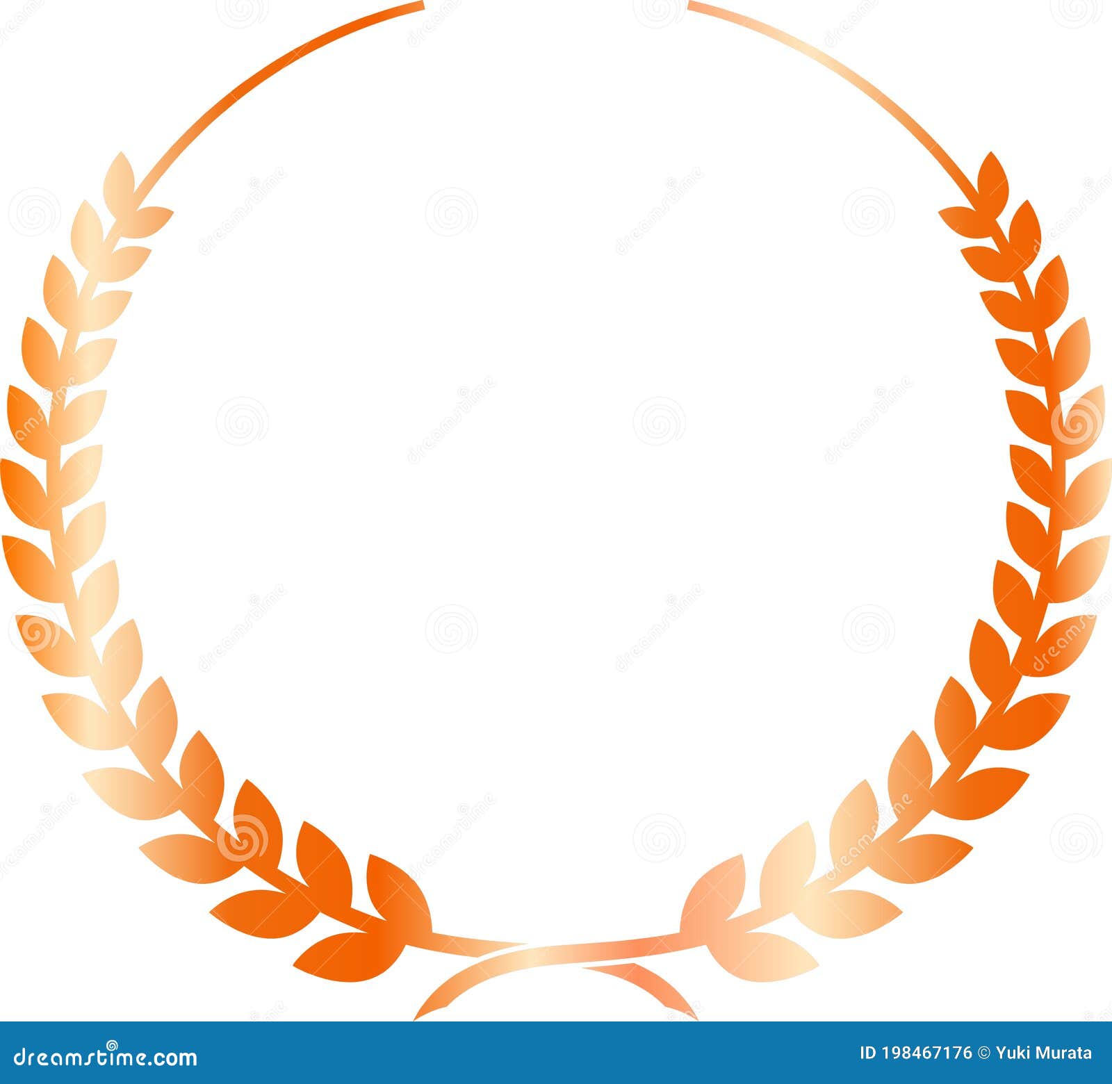 Round Frame of Bronze Laurel Stock Vector - Illustration of place ...