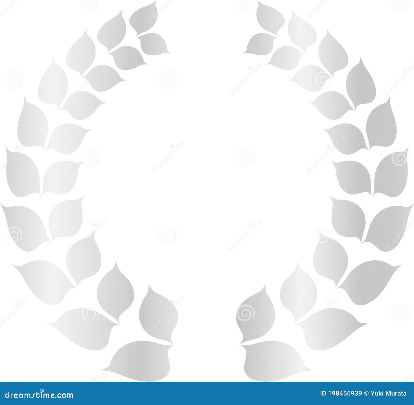 Round Frame of Silver Laurel Stock Vector - Illustration of background ...