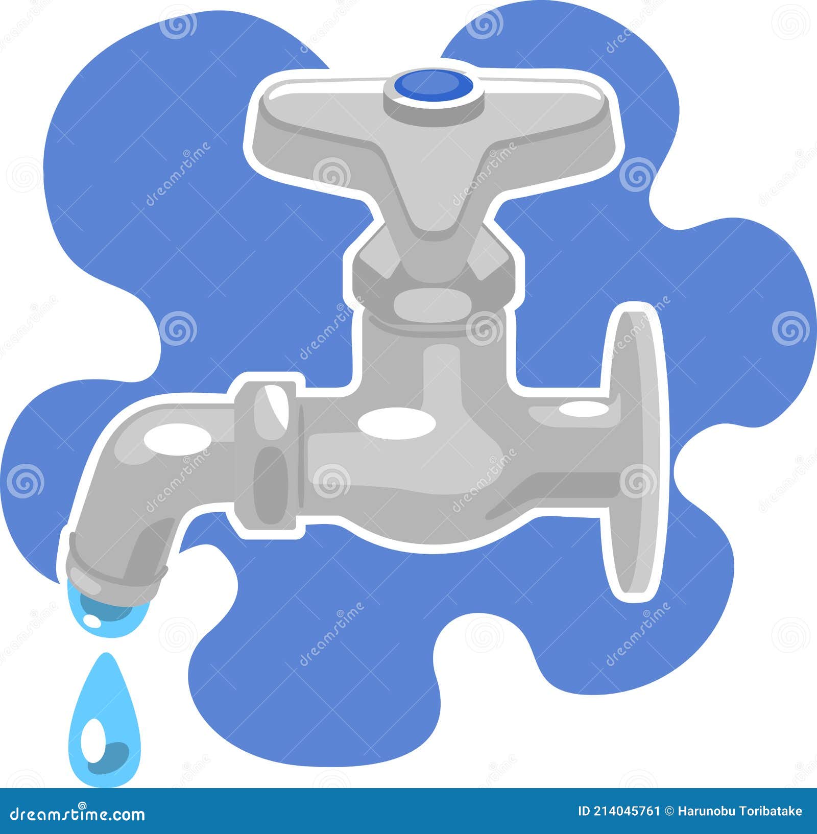 Illustration of a Leaking Tap Stock Vector - Illustration of trouble ...