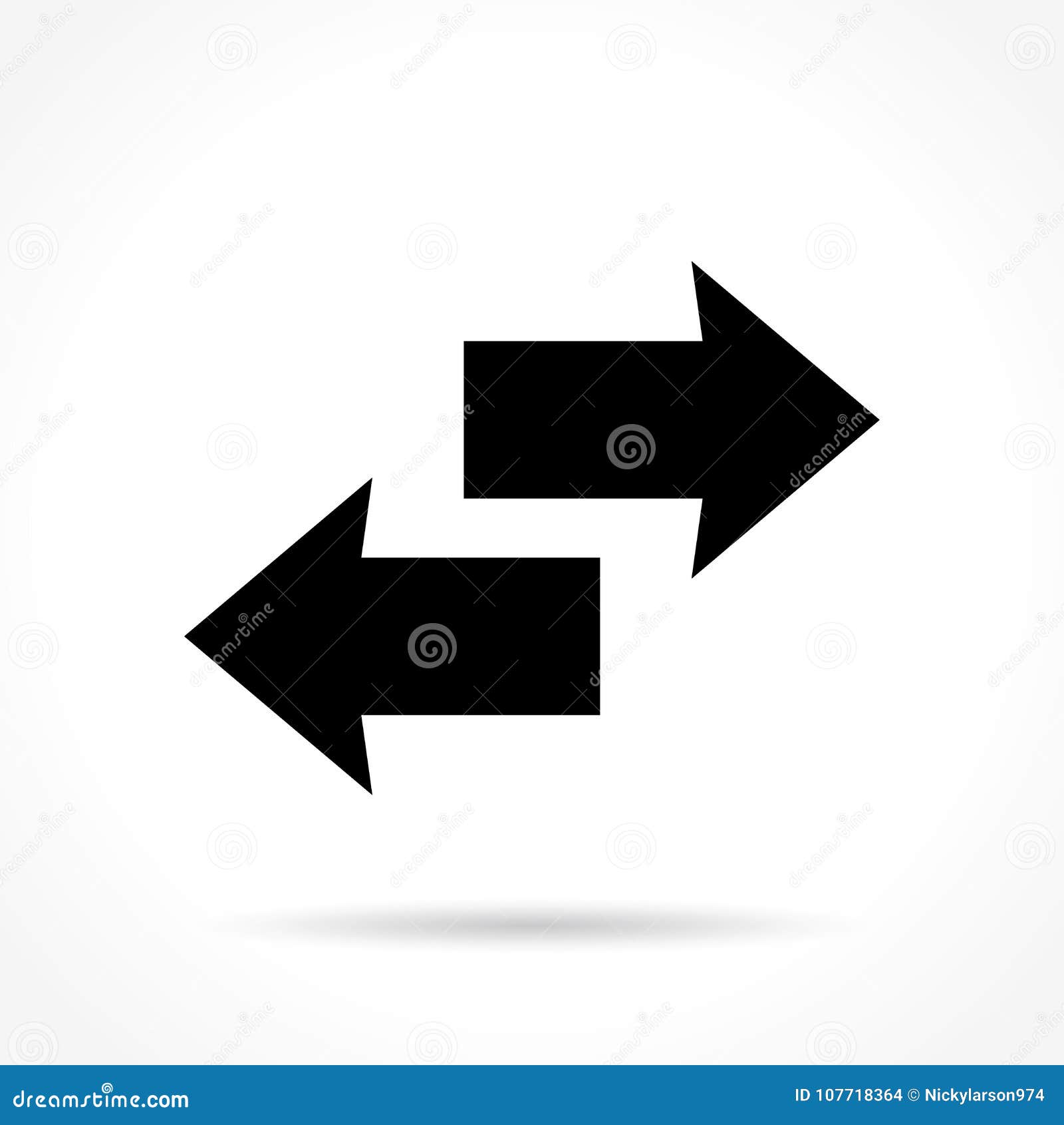 Left and right arrows icon stock vector. Illustration of back - 107718364
