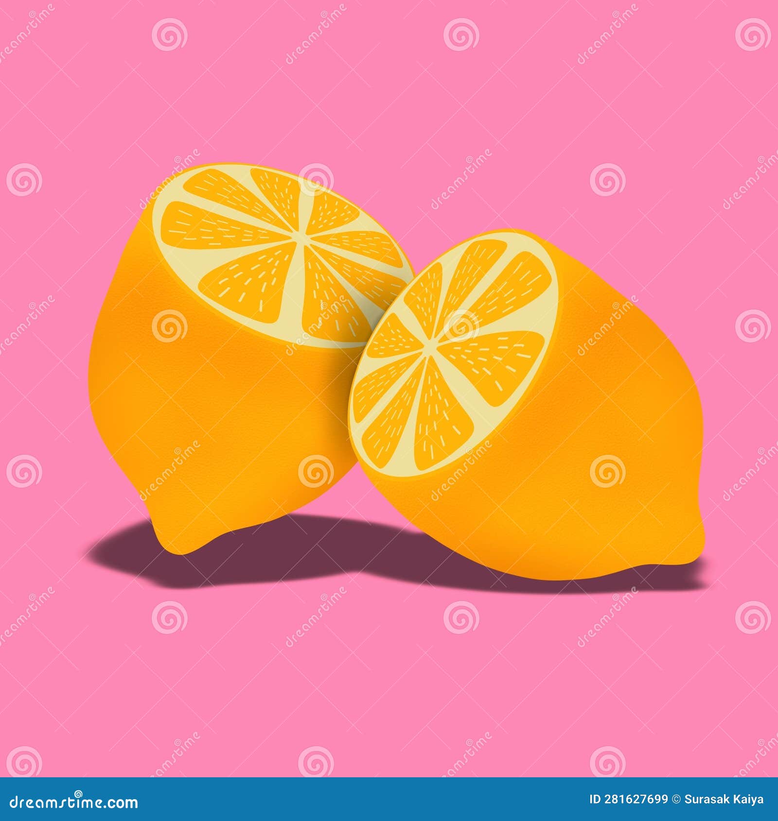 Illustration Lemon Background, Hand Drawing, Wallpaper Stock ...