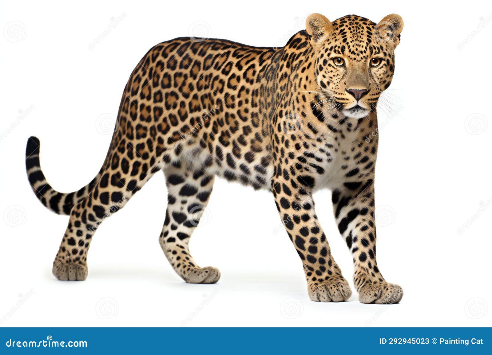 Leopard in Front of a White Backgroung, Stock Illustration ...