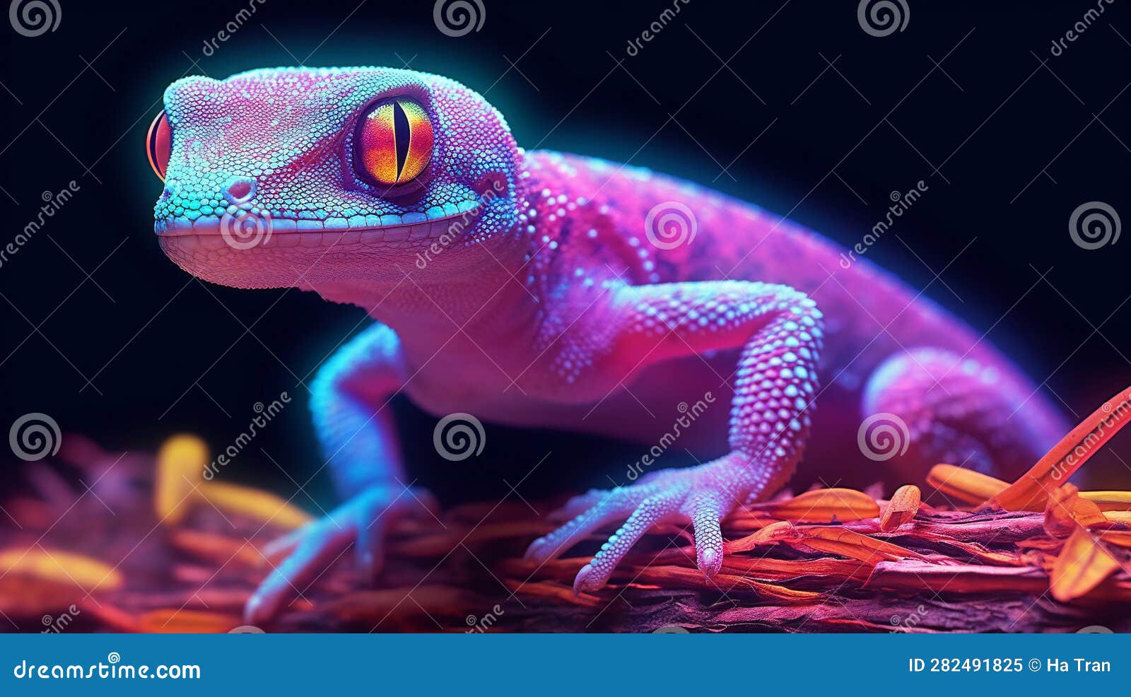 Leopard Gecko (Eublepharis Macularius) Royalty-Free Cartoon ...