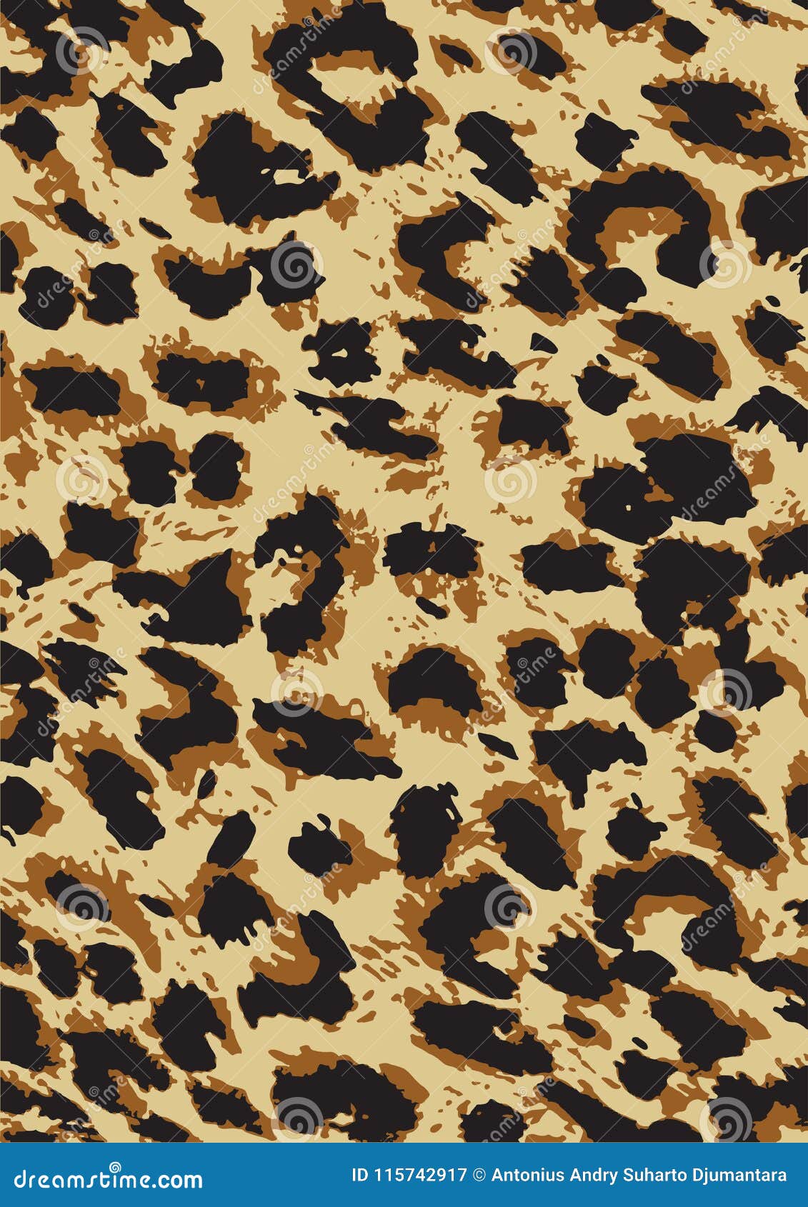 Pattern of Leopard Skin stock vector. Illustration of design - 115742917