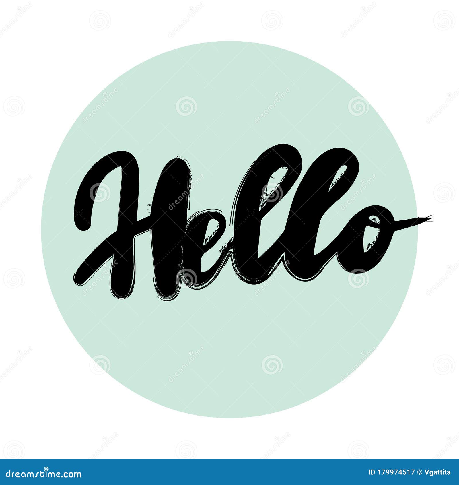 Illustration Lettering Hello on Blue Background Stock Vector ...