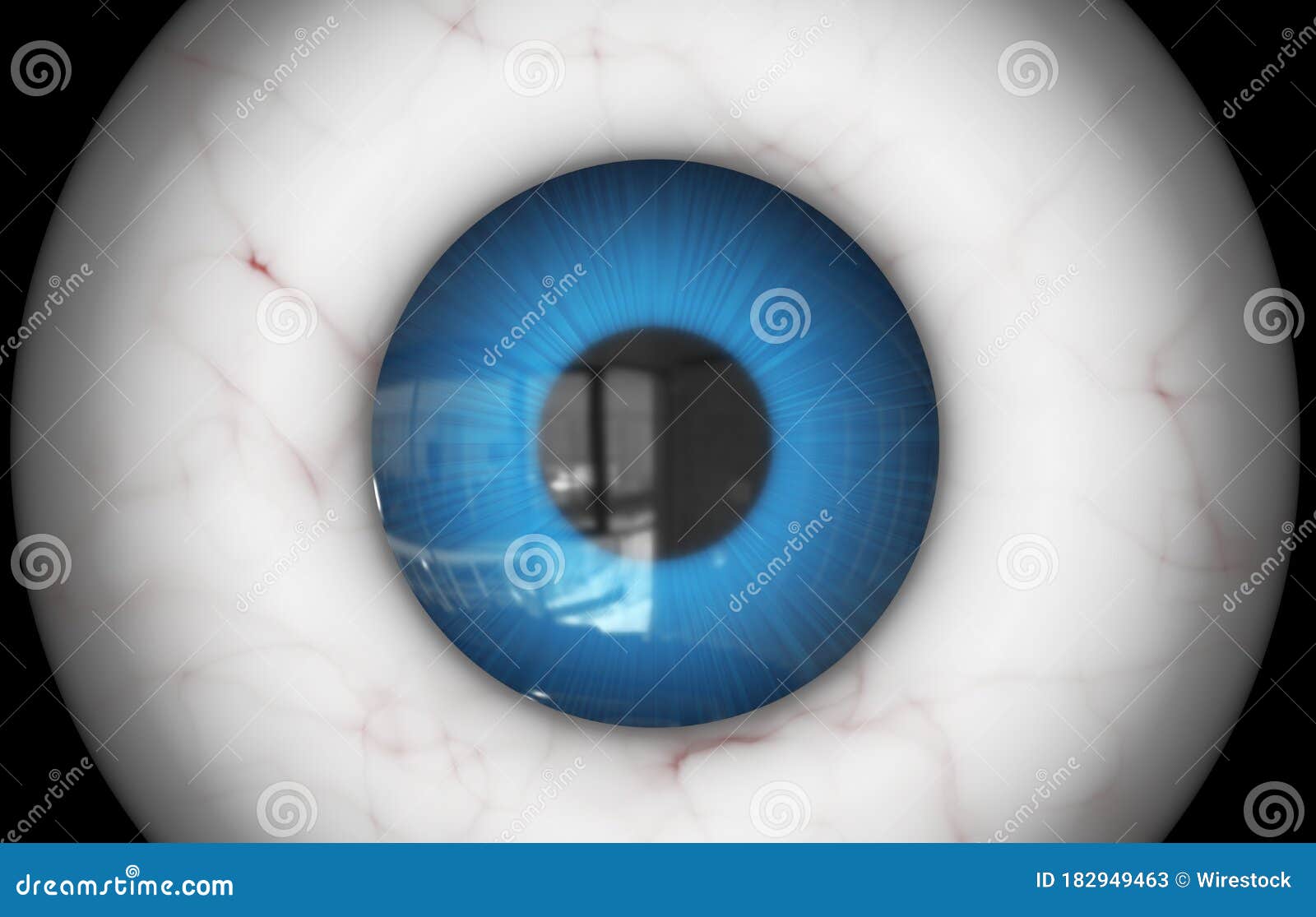 Illustration of a Light Blue Human Eye - Cool for Wallpapers Stock ...