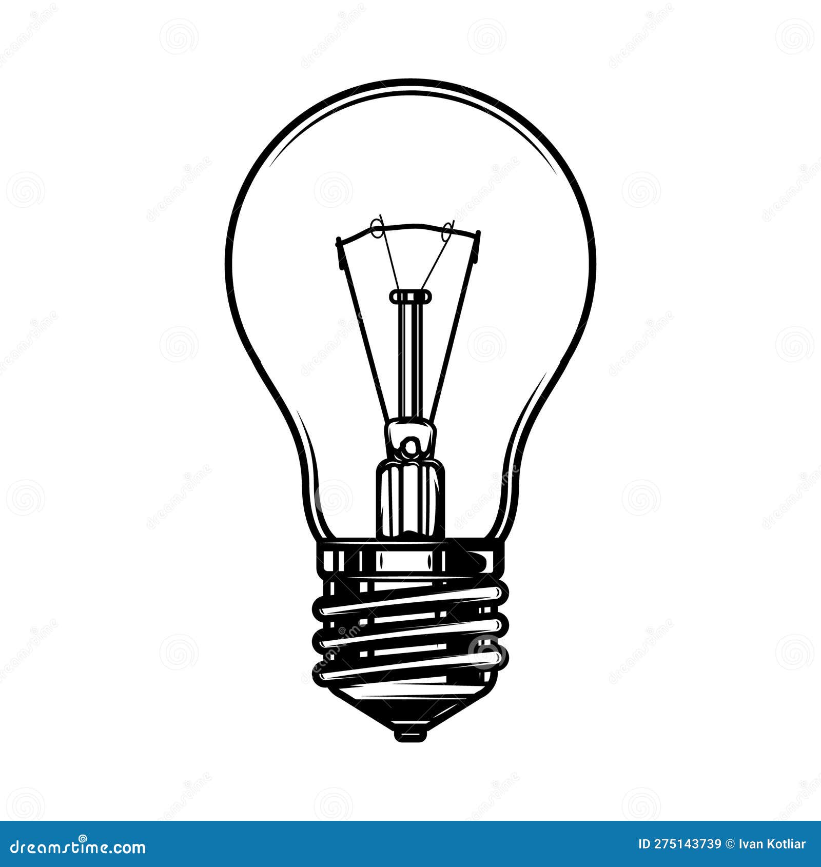 Illustration of the Light Bulb. Design Element for Logo, Label, Sign ...