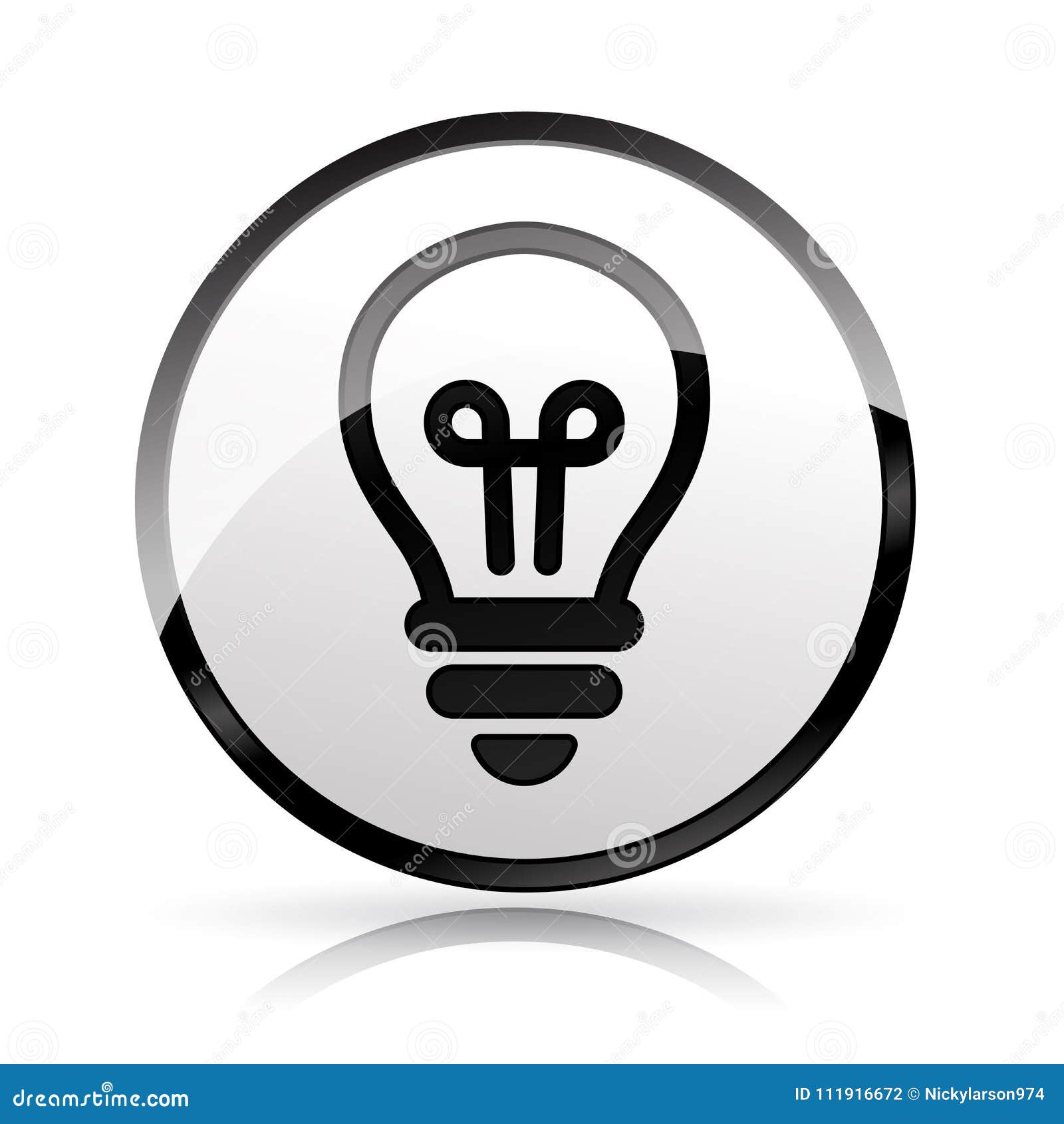 Light Bulb Icon on White Background Stock Vector - Illustration of ...