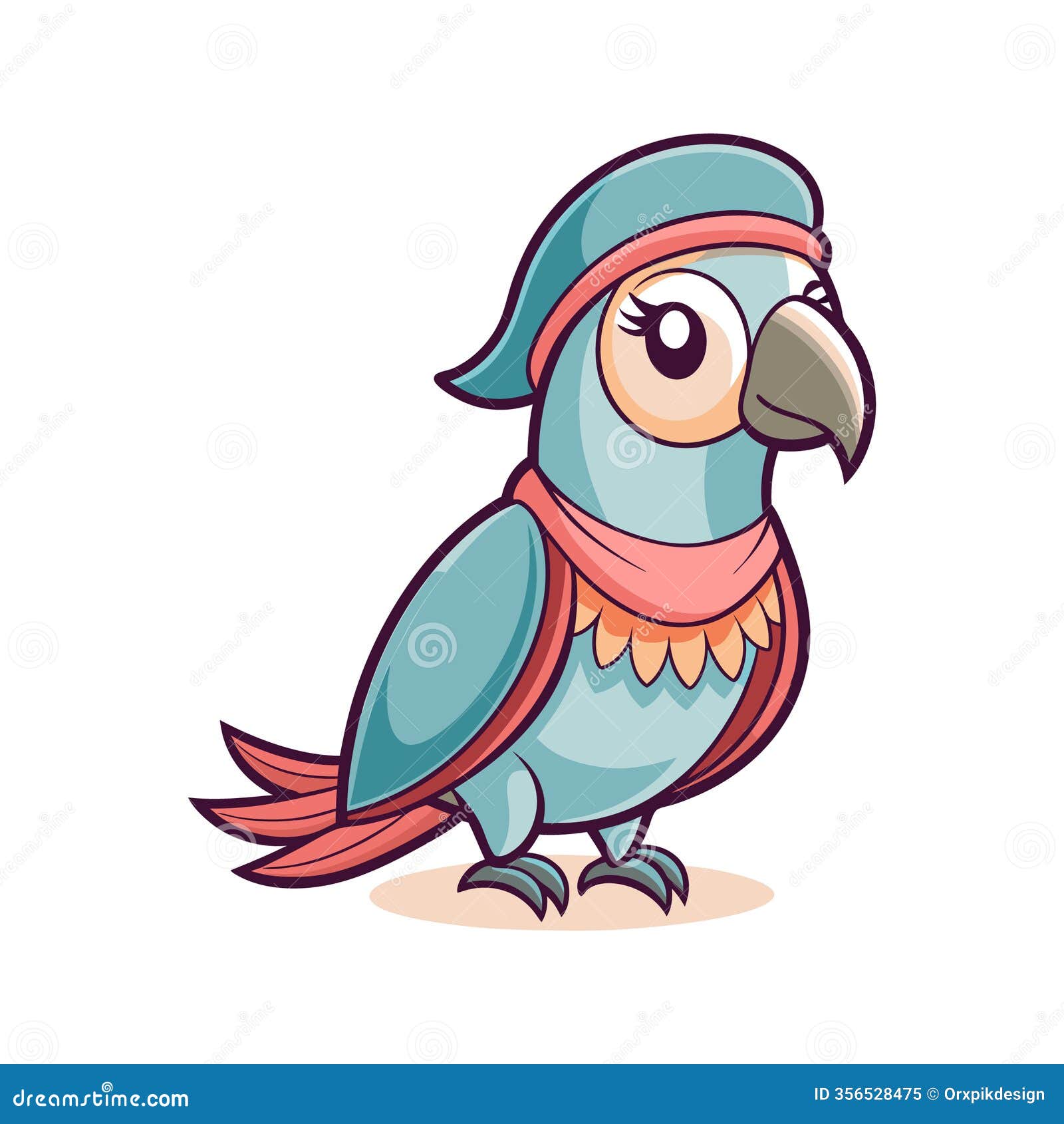 Illustration of Light Parrot Diving Stock Vector - Illustration of ...