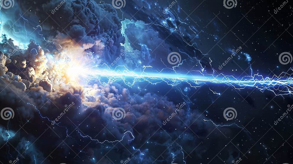 An Illustration of a Lightning Rod Emitting a Beam of Light ...
