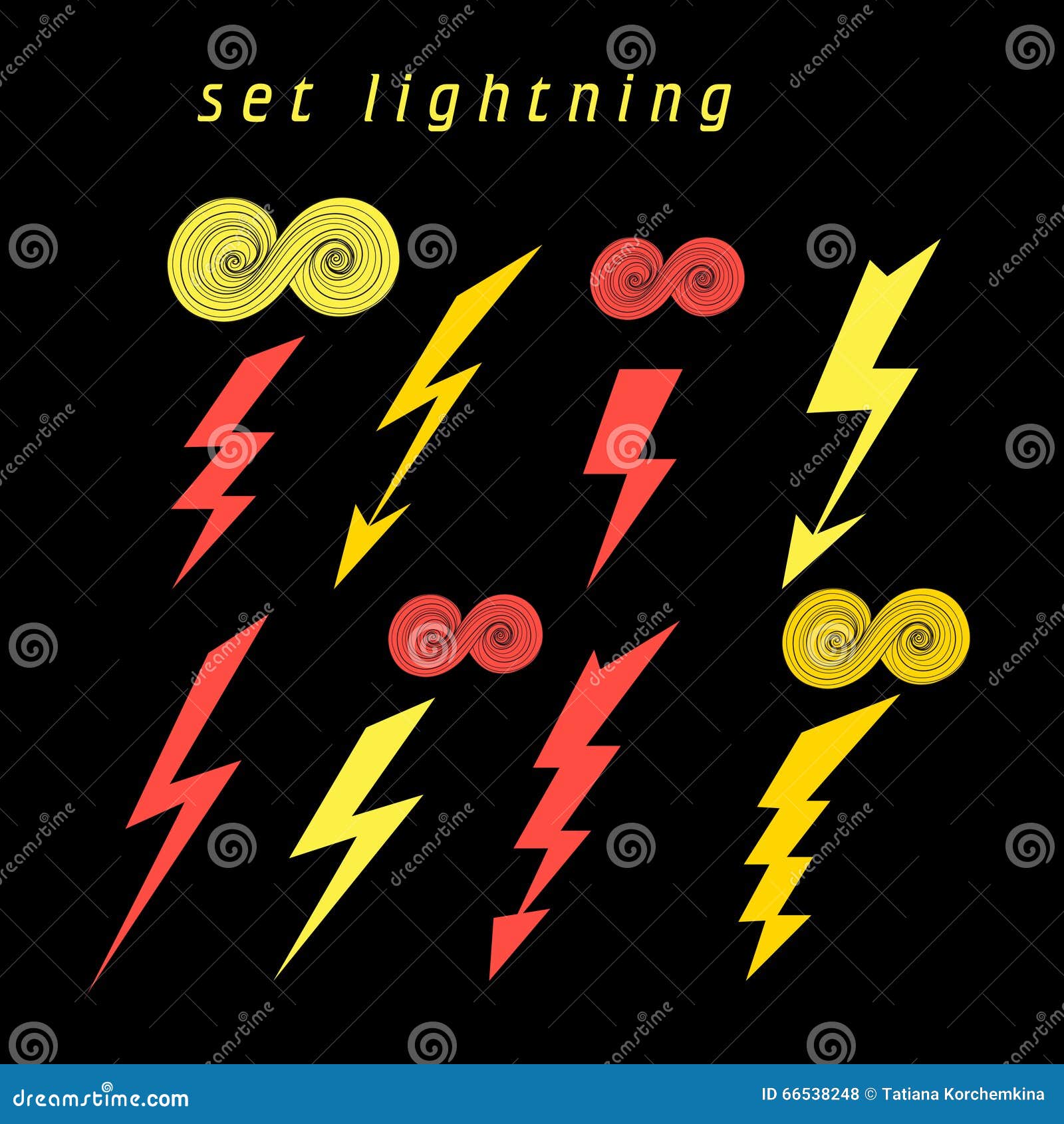 Illustration of lightning stock vector. Illustration of flare - 66538248