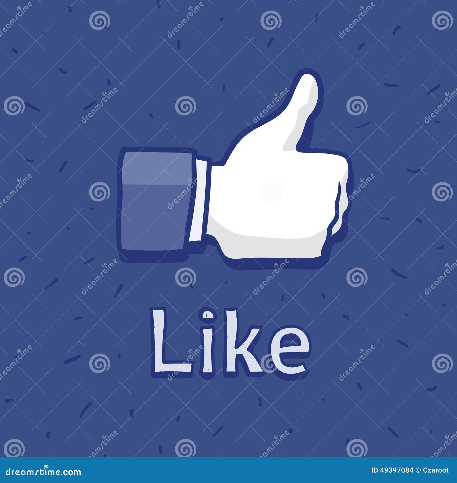 Illustration of Like Hand Icon Stock Vector - Illustration of great ...