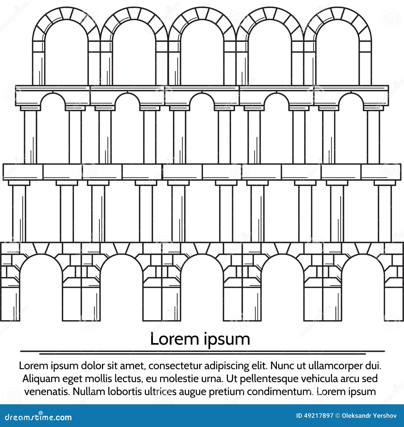 Illustration of Line Design Arch Structure Stock Illustration ...