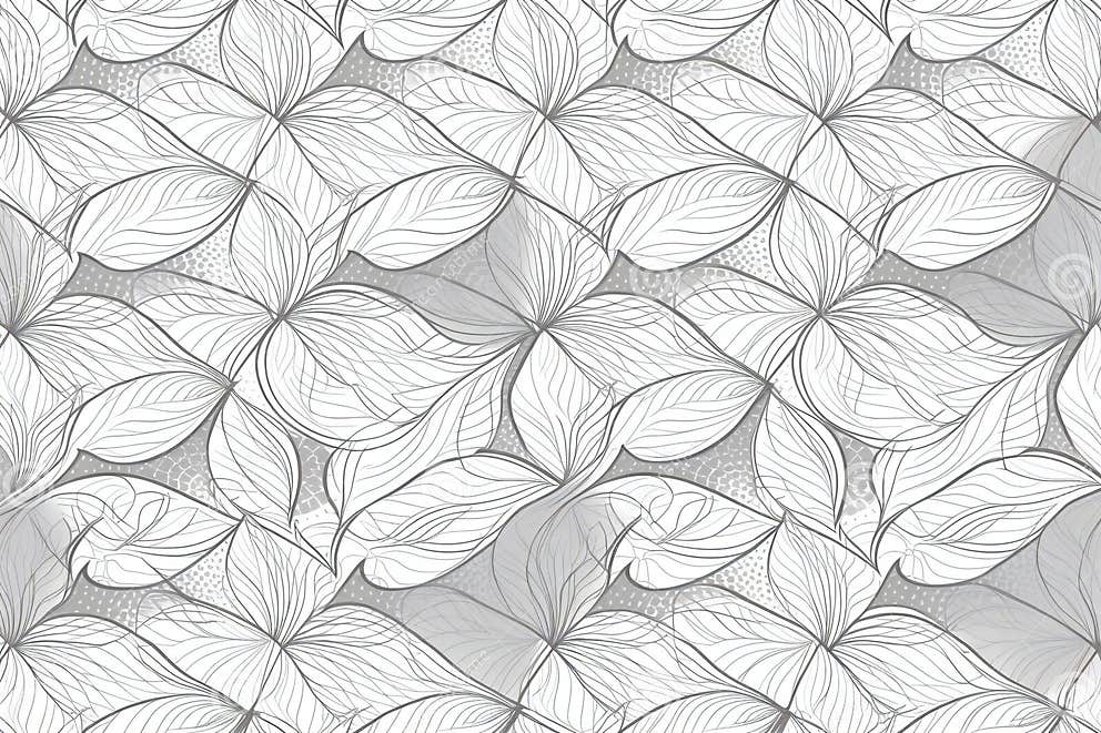 Linear Pattern Repeating Leaves Gray, Abstract, Textures Stock ...