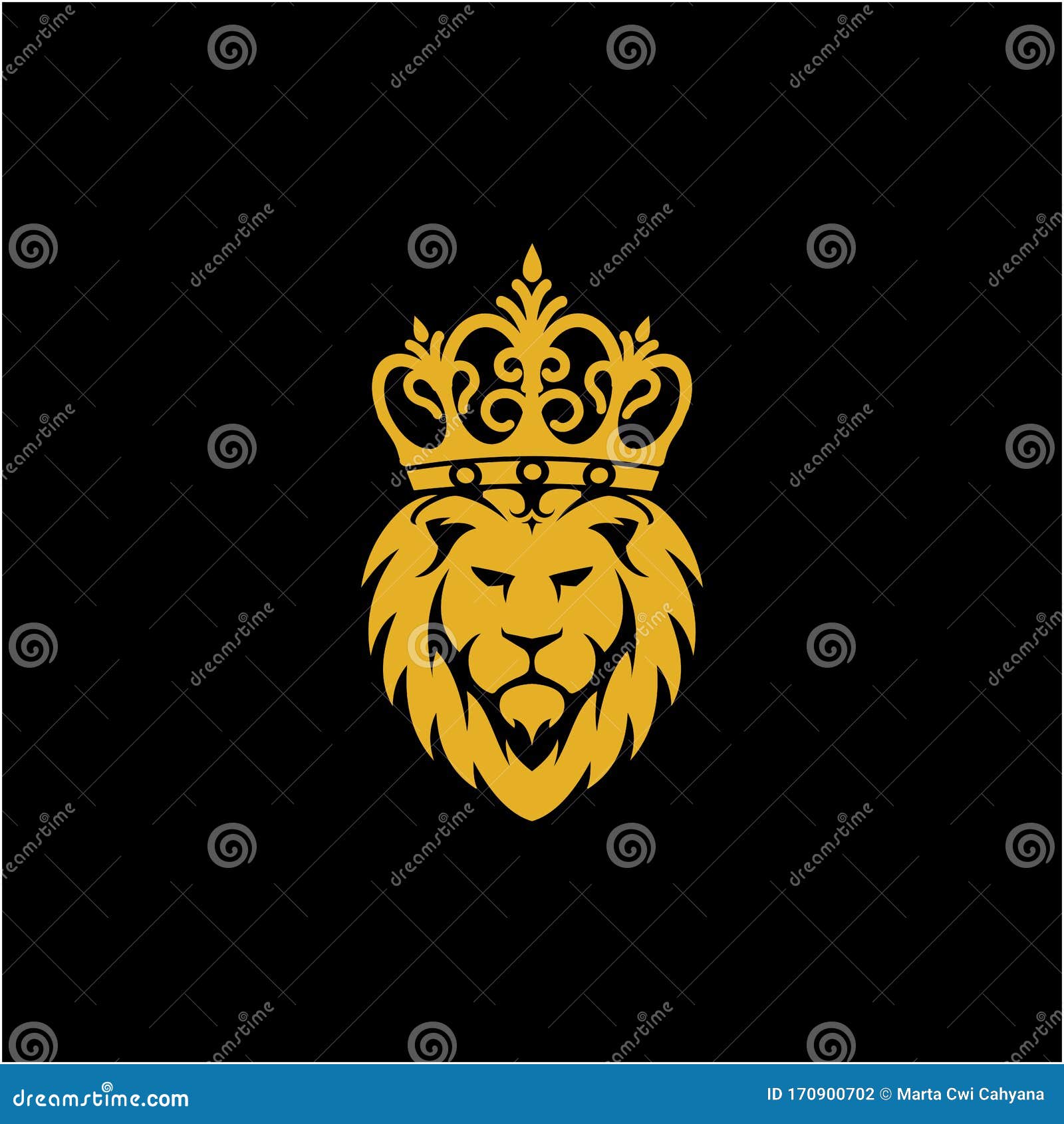 Illustration Lion King with Crown Logo Vector Stock Vector ... Illustration Lion King with Crown Logo Vector Stock Vector ...