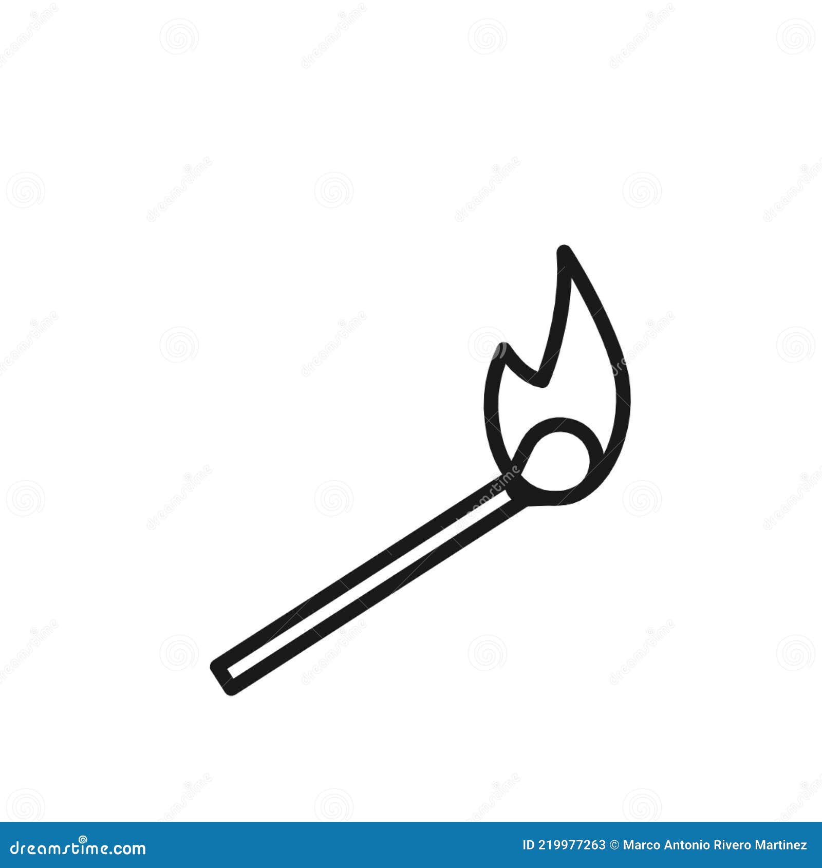 Illustration of a Lit Match Stock Illustration - Illustration of ...