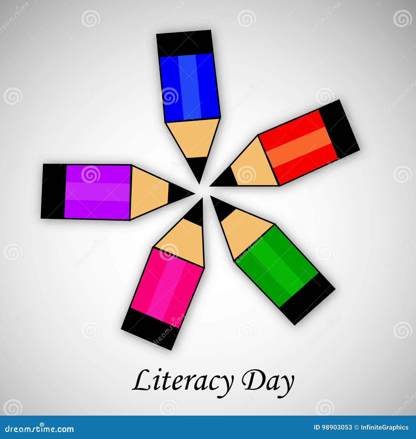 Illustration of Literacy Day Background Stock Vector - Illustration of ...