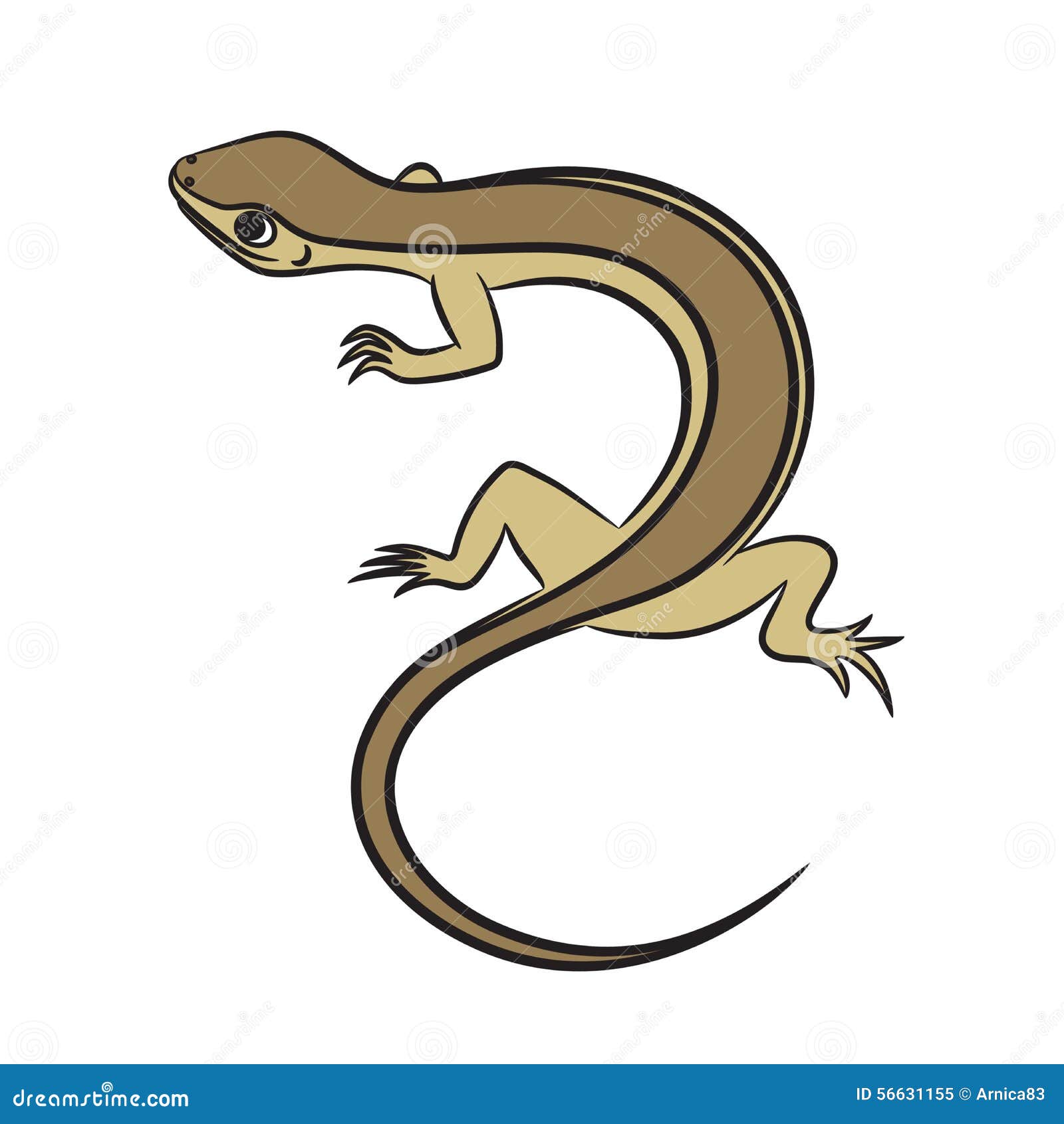 Little Lizard. Vector Drawing Icon | CartoonDealer.com #162920108