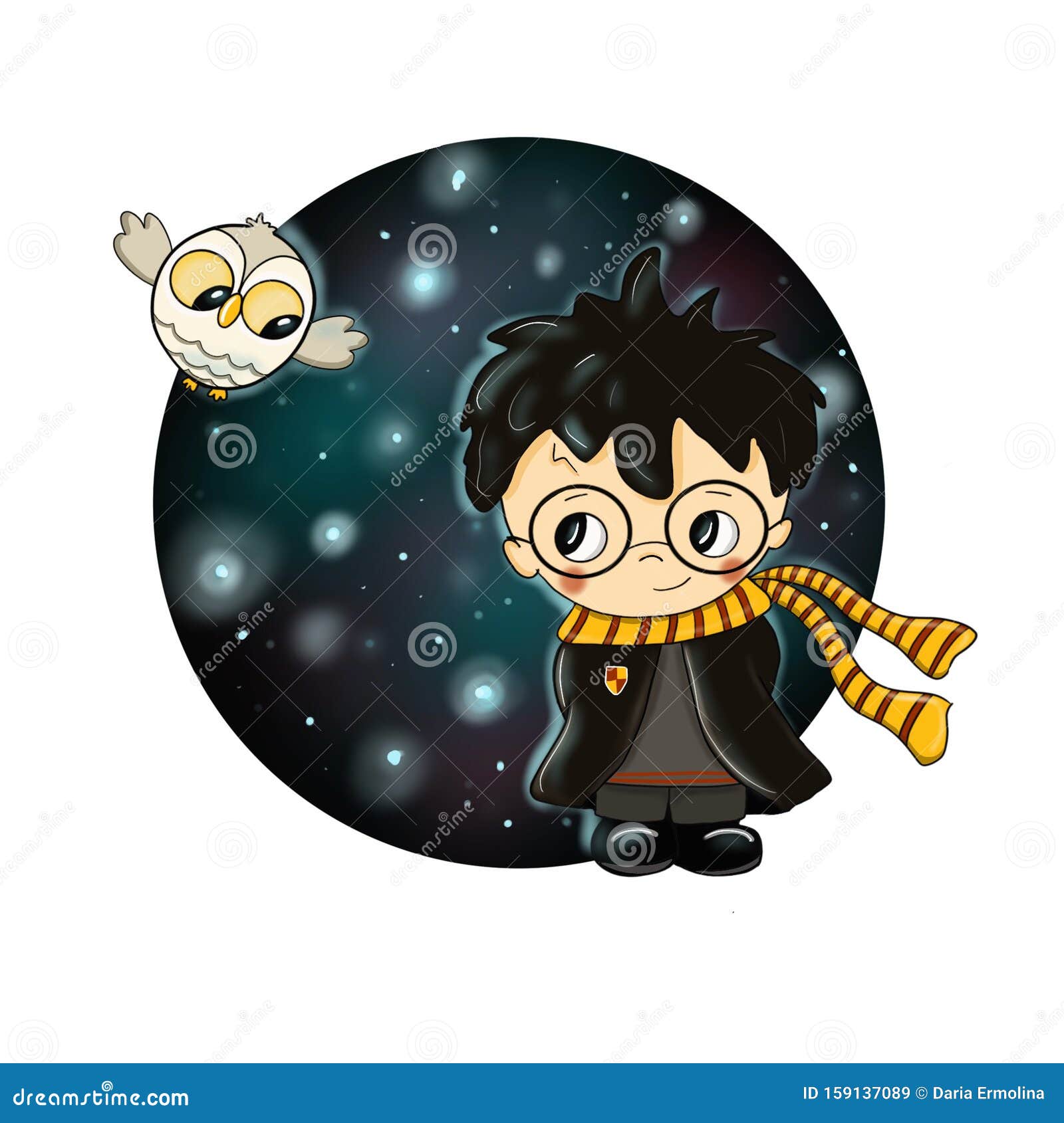 Little Wizard Girl Vector Illustration | CartoonDealer.com #10367220